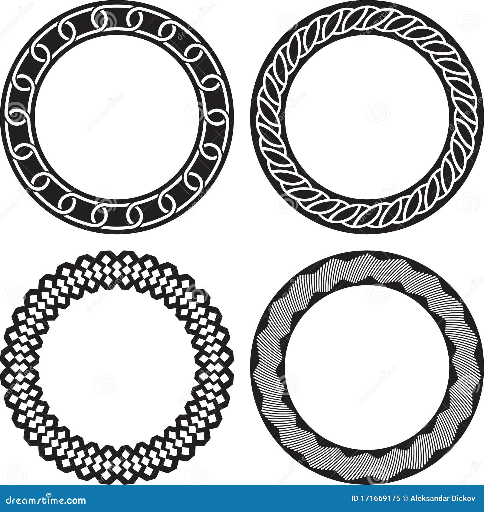 Round frames stock vector. Illustration of frame, abstract - 171669175