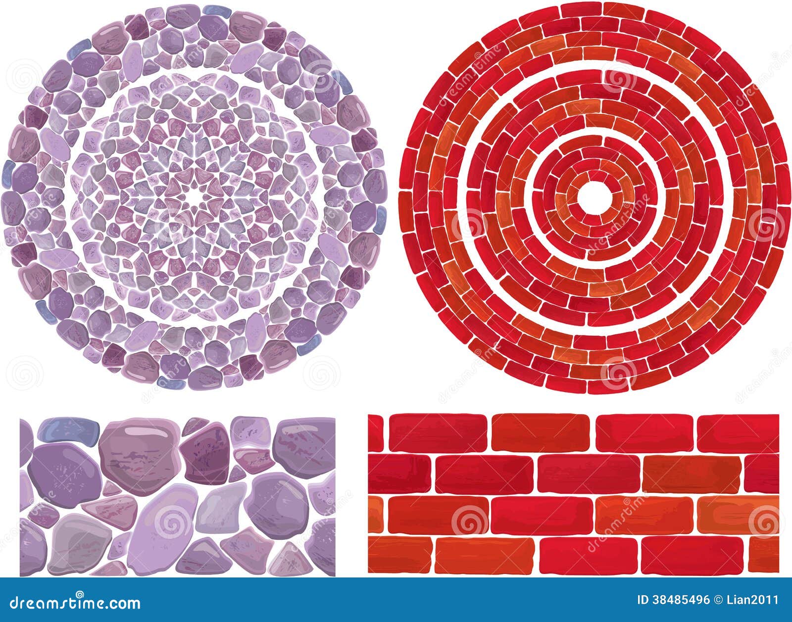 Brick Round Border Stock Illustrations – 455 Brick Round Border Stock ...