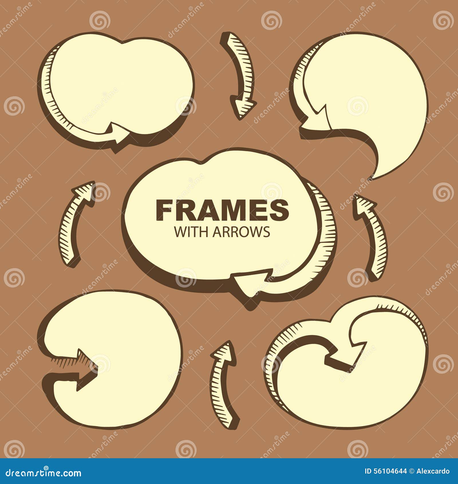 Round Framework with Arrows Stock Vector - Illustration of design ...