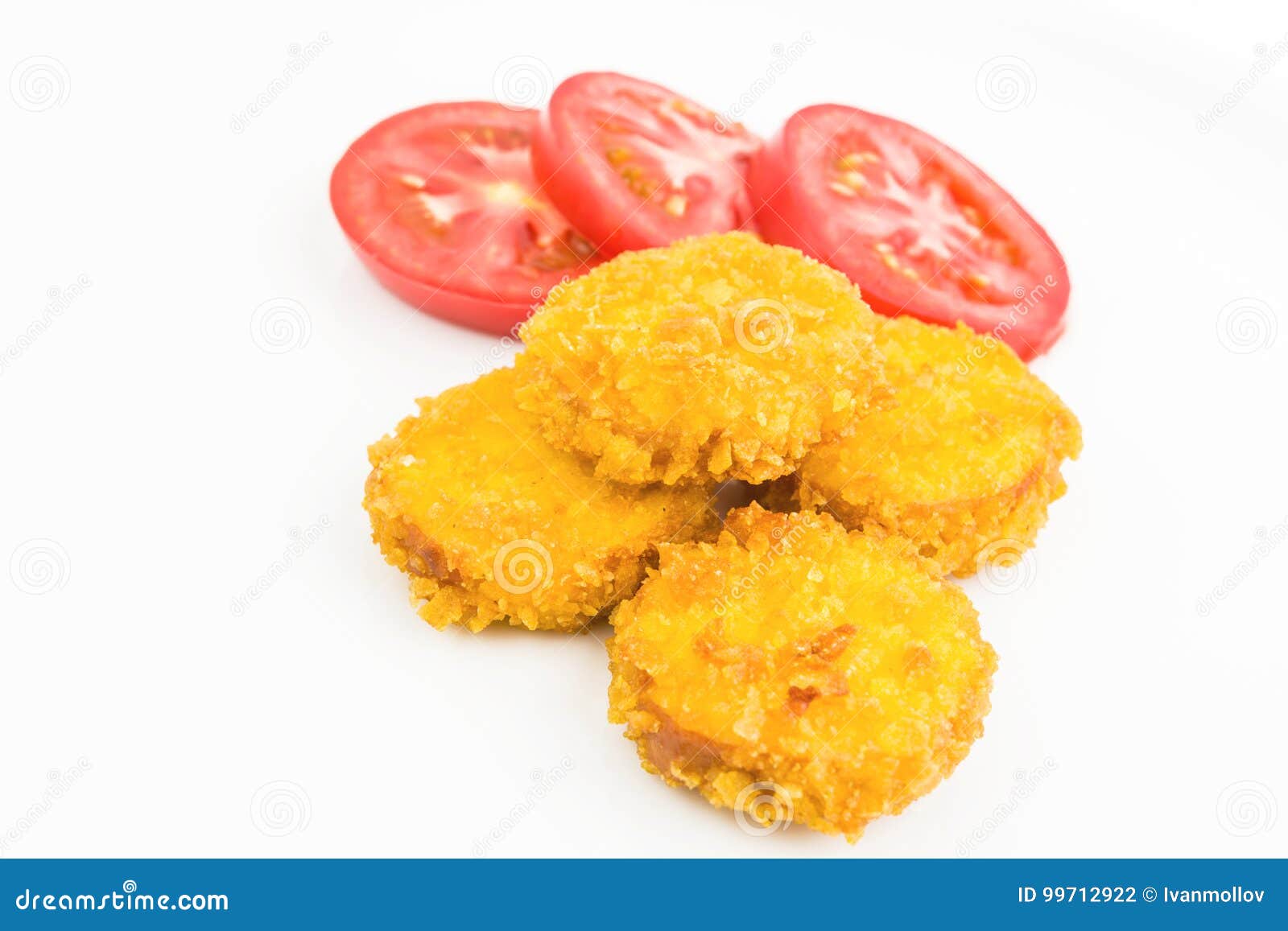 Round Fried Cheese Bites with Corn Flakes Stock Photo - Image of corn ...