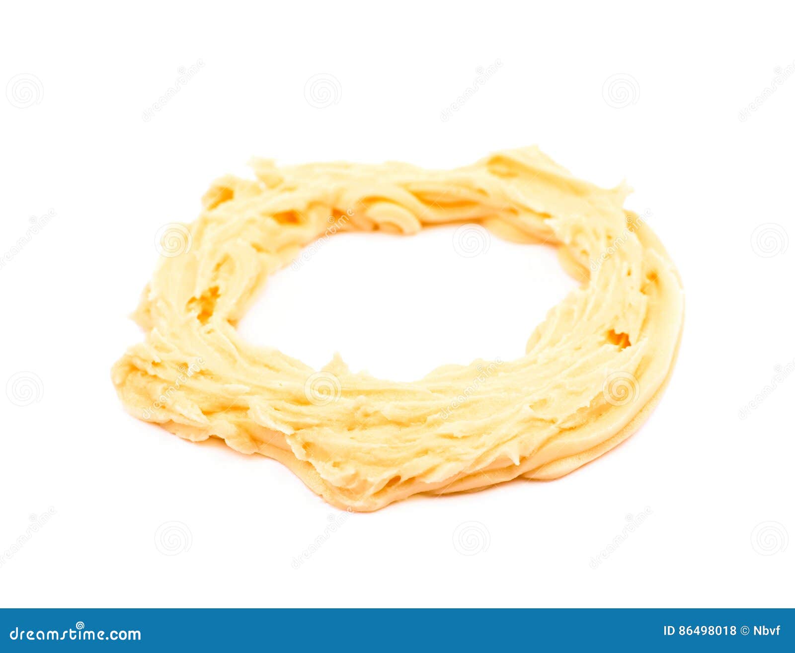 Round Frosting Cream Circle Isolated Stock Photo - Image of icecream ...
