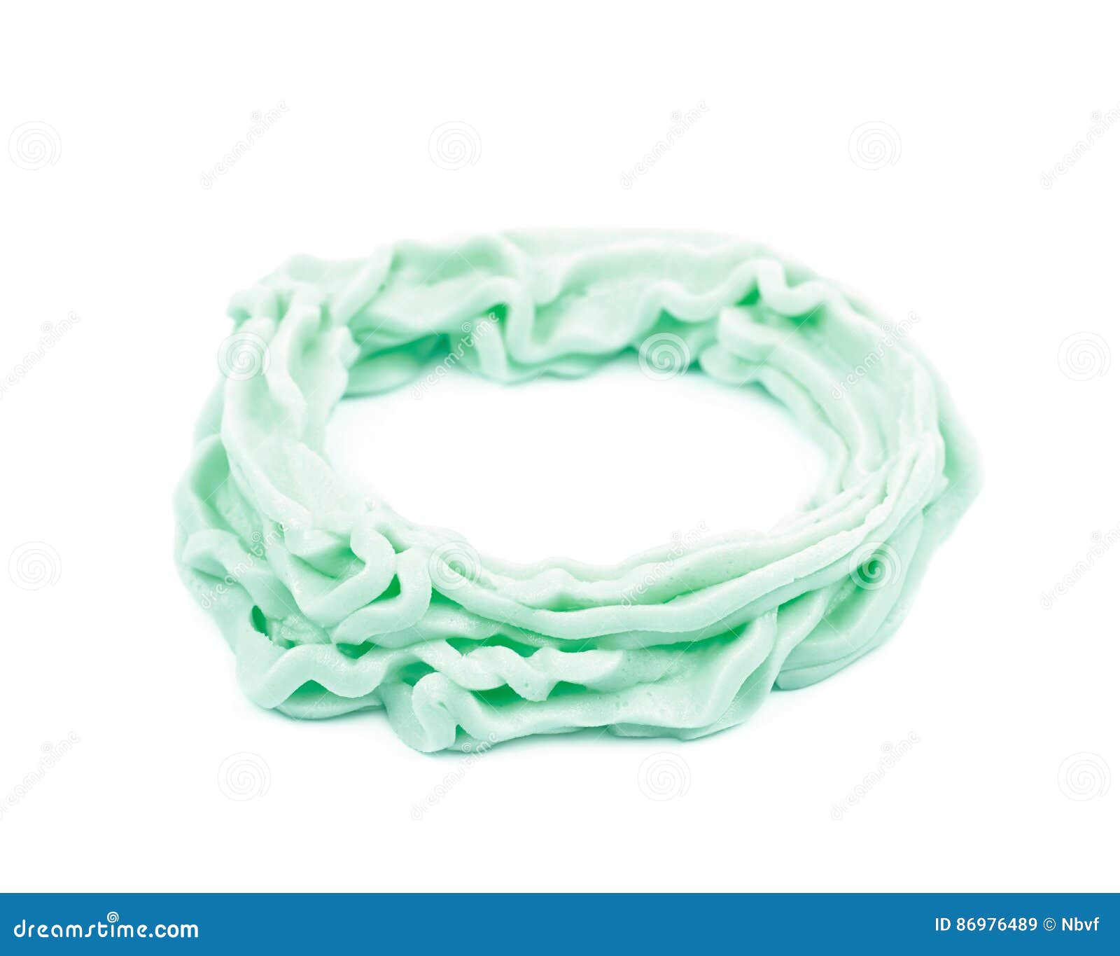 Round Frosting Cream Circle Isolated Stock Image - Image of cream ...