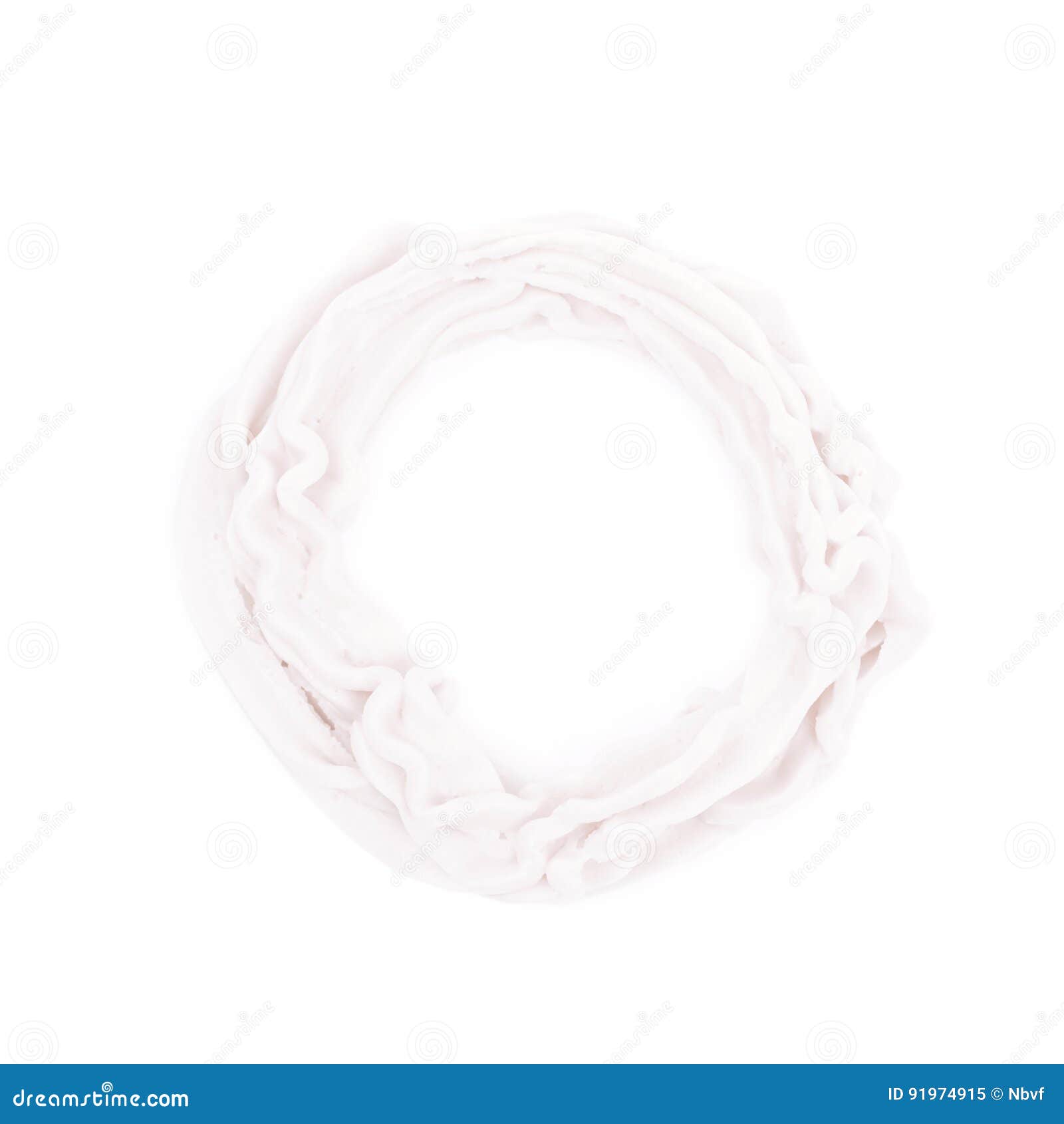 Round Frosting Cream Circle Isolated Stock Image - Image of pastry ...