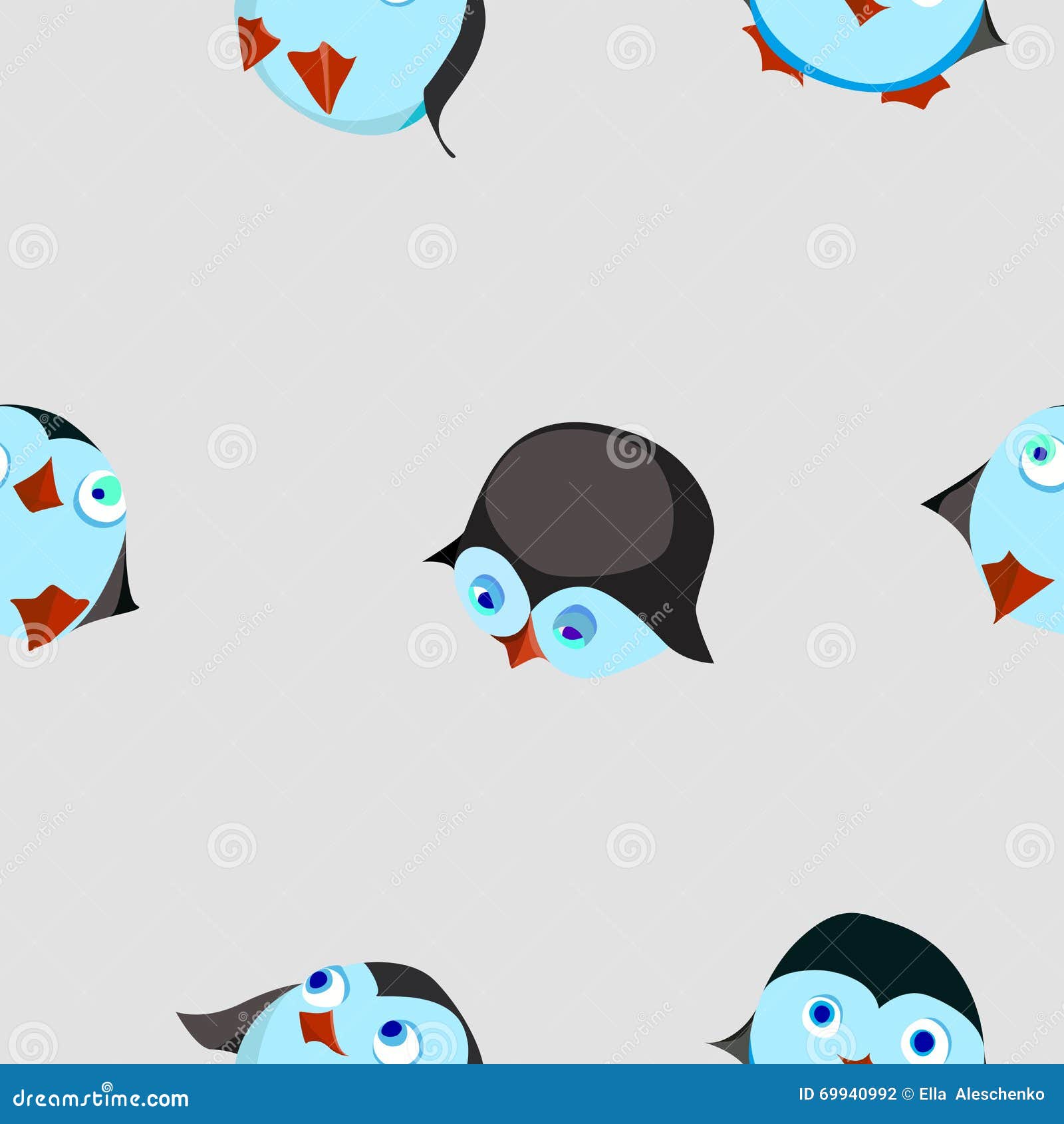 Round and Funny Penguins Sliding Stock Vector - Illustration of naughty ...