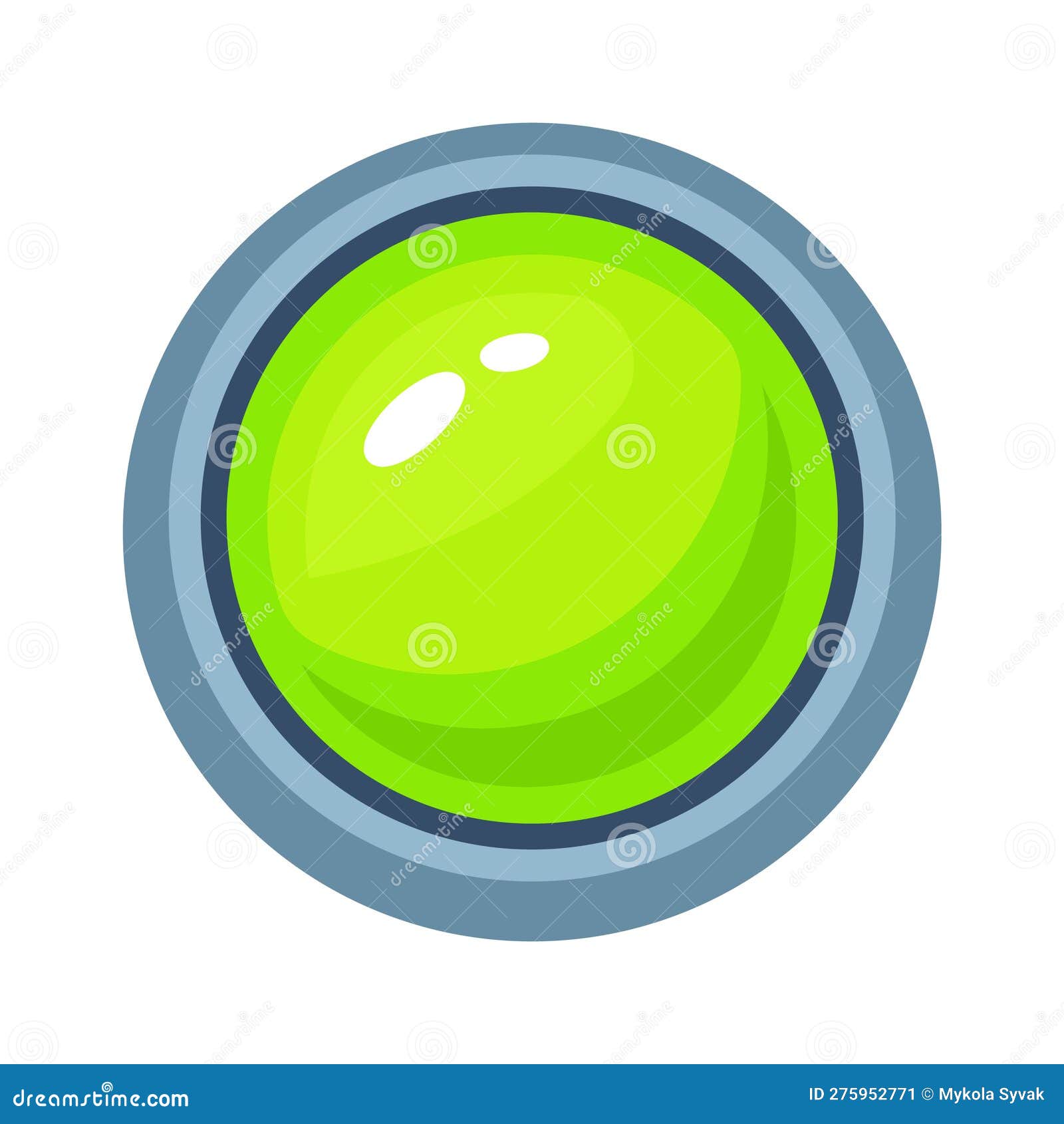 Round Game Button stock vector. Illustration of element - 275952771
