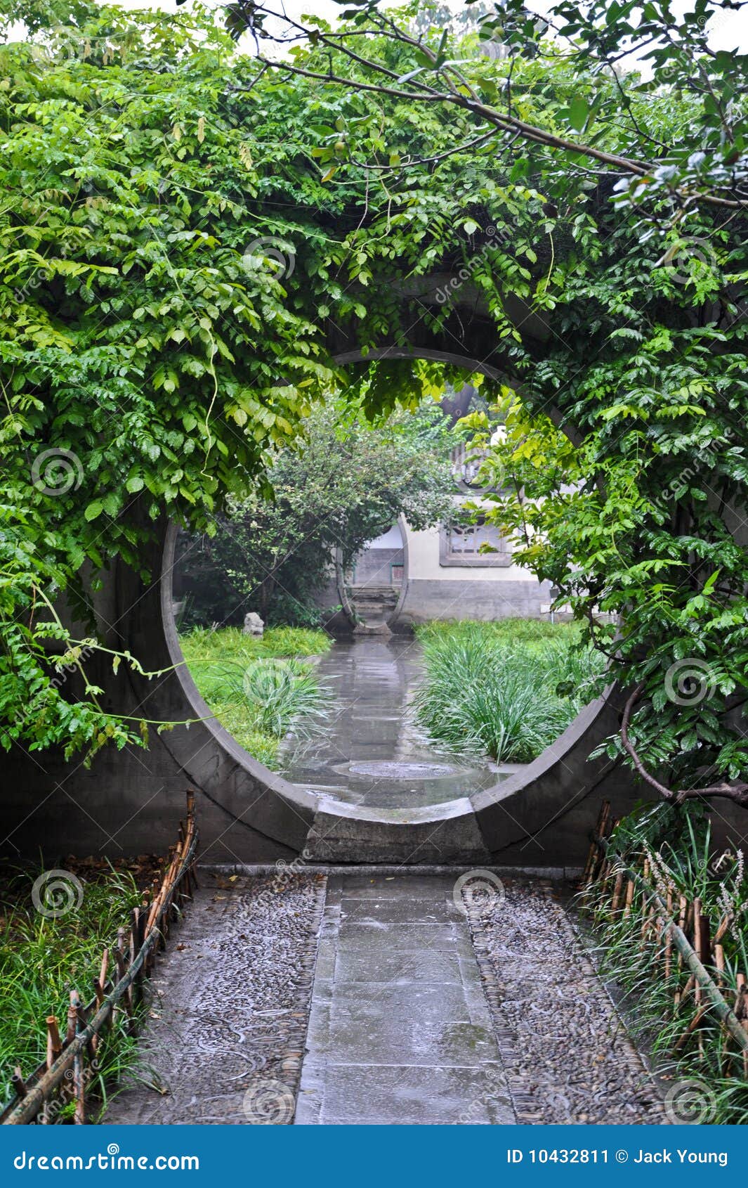 Round gate stock image. Image of classic, village, brick - 10432811