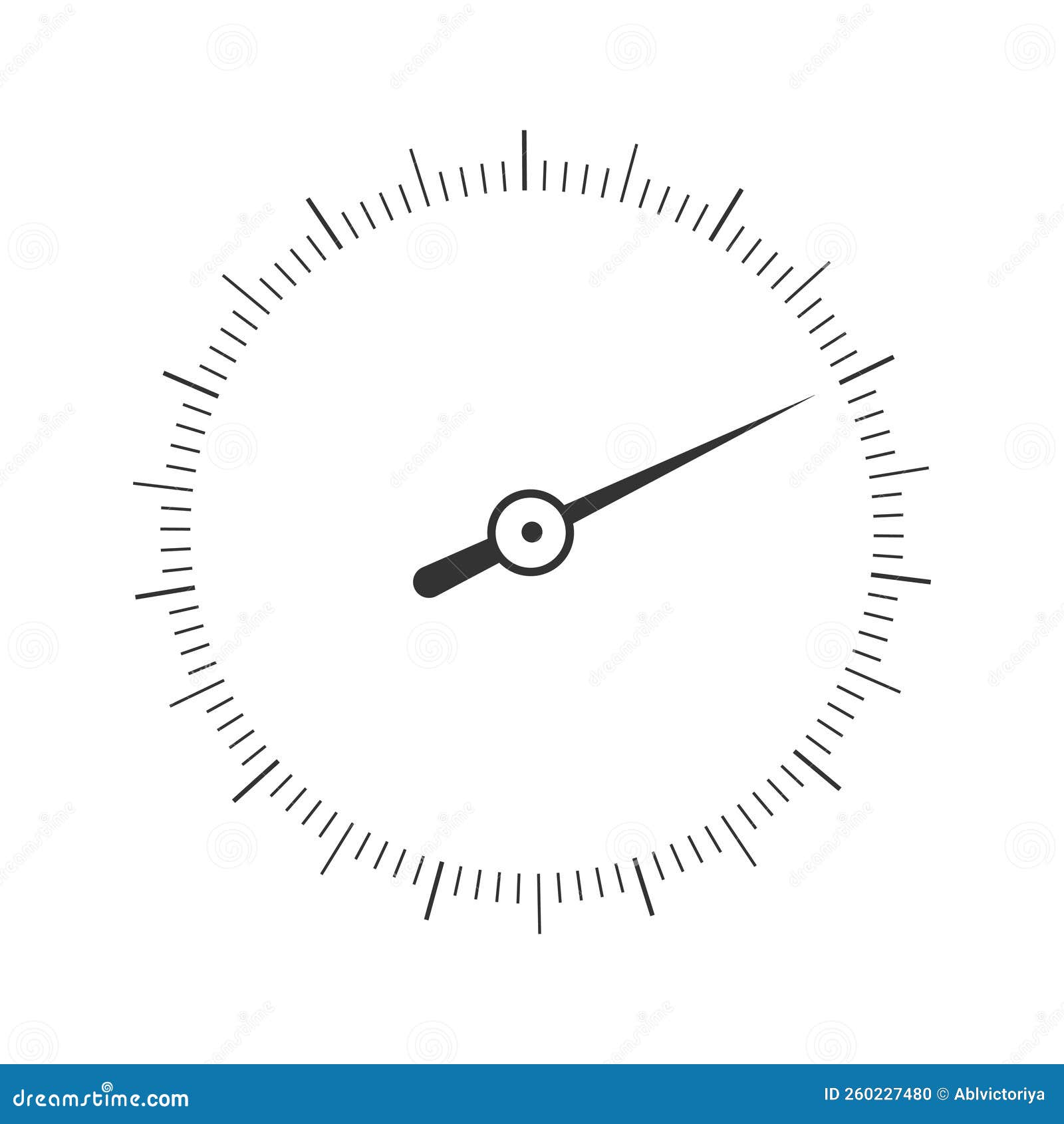 Round Gauge Scale with Arrow. Templete of Circular Measuring Tool ...