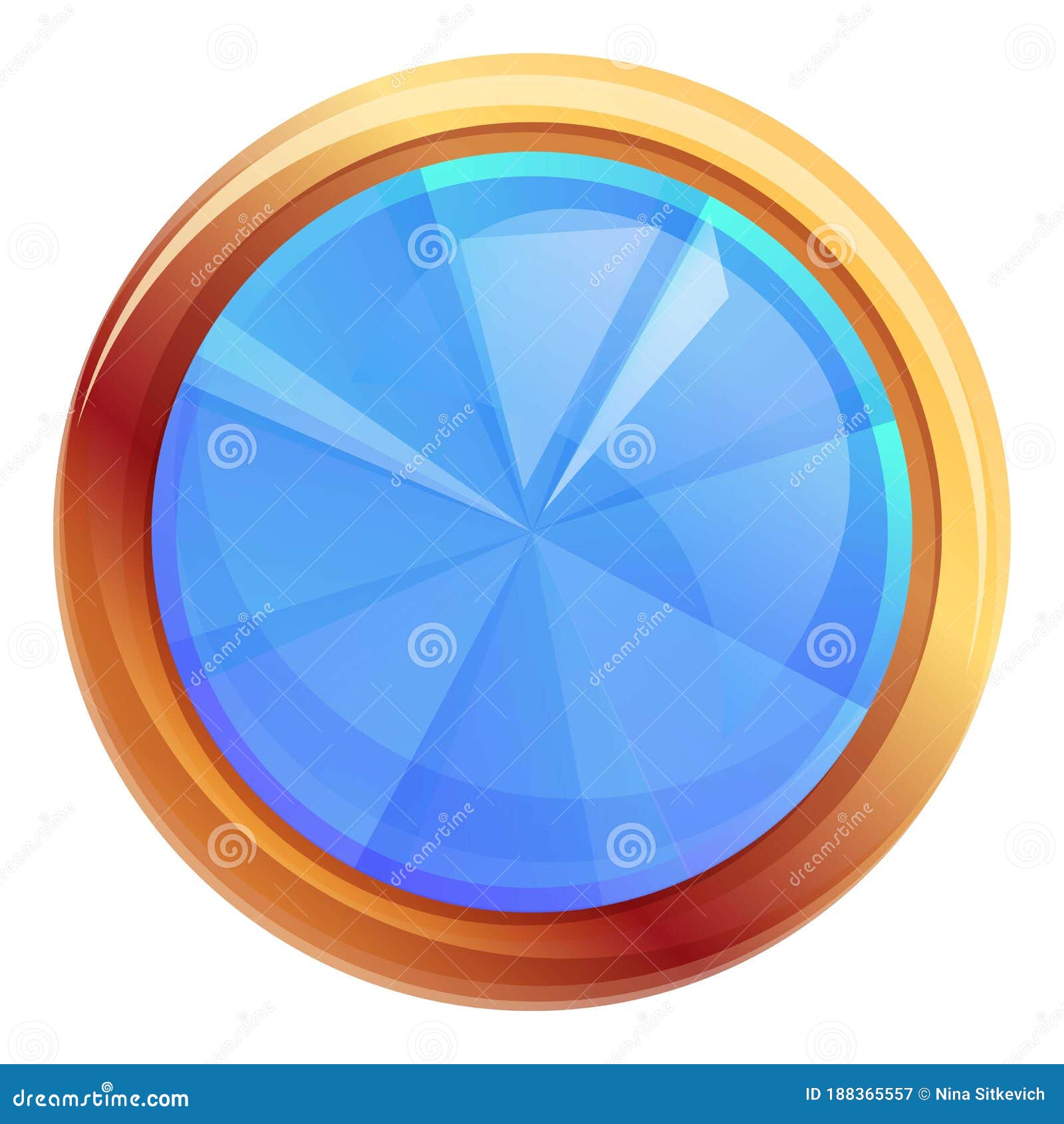 Round Gemstone Icon, Cartoon Style Stock Vector - Illustration of gift ...