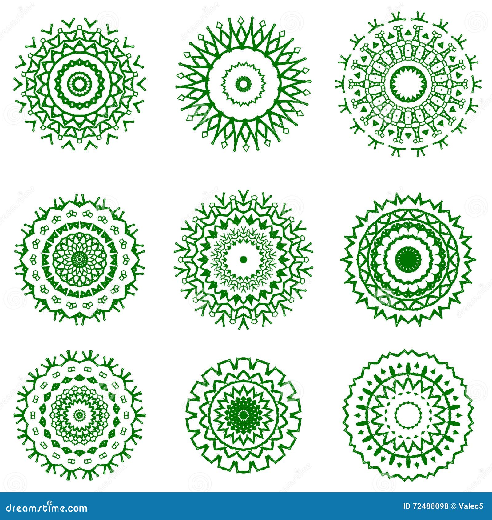 Round Geometric Ornaments stock illustration. Illustration of geometric ...