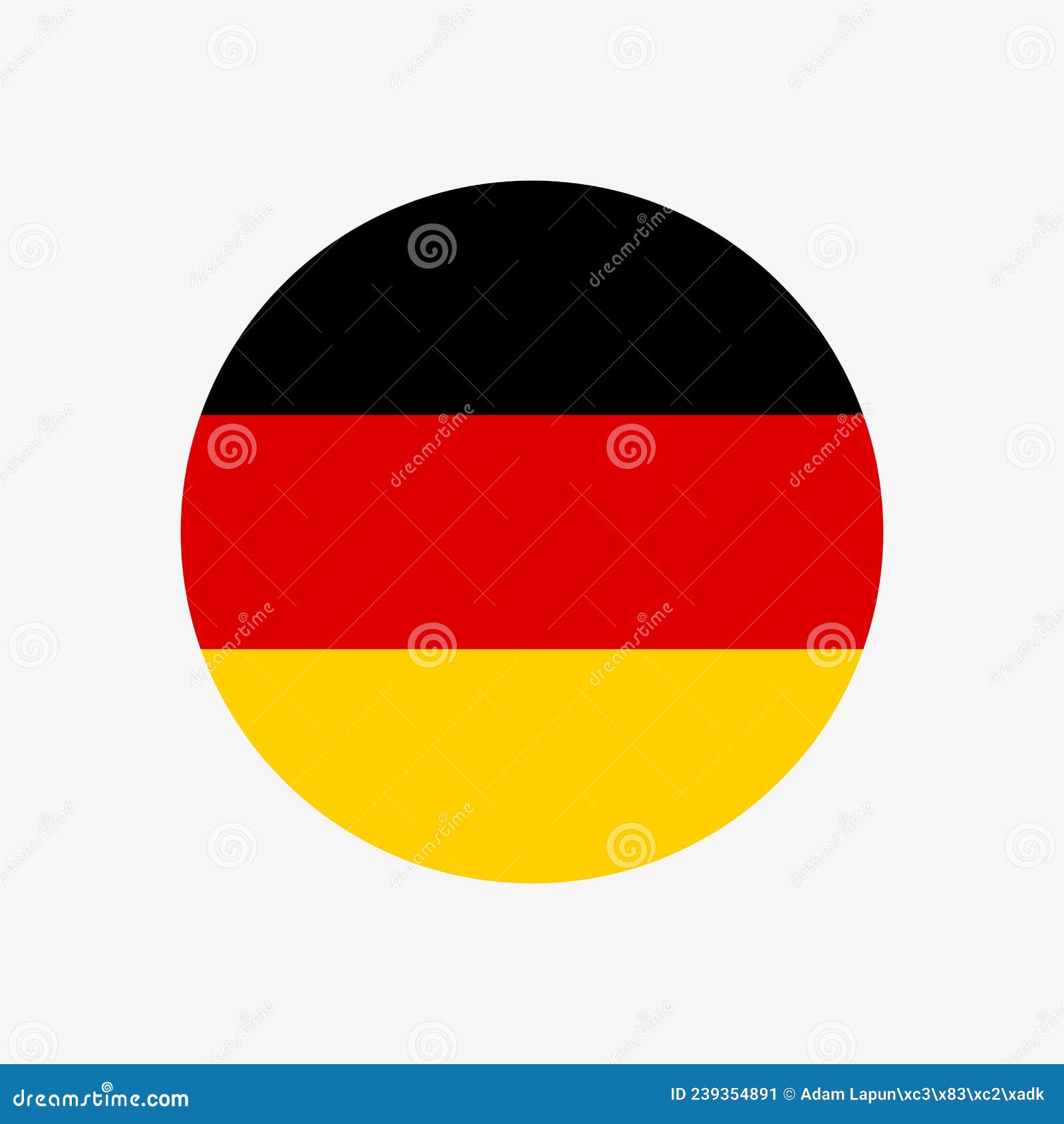The Flag of Germany in a Circle Stock Vector - Illustration of label ...