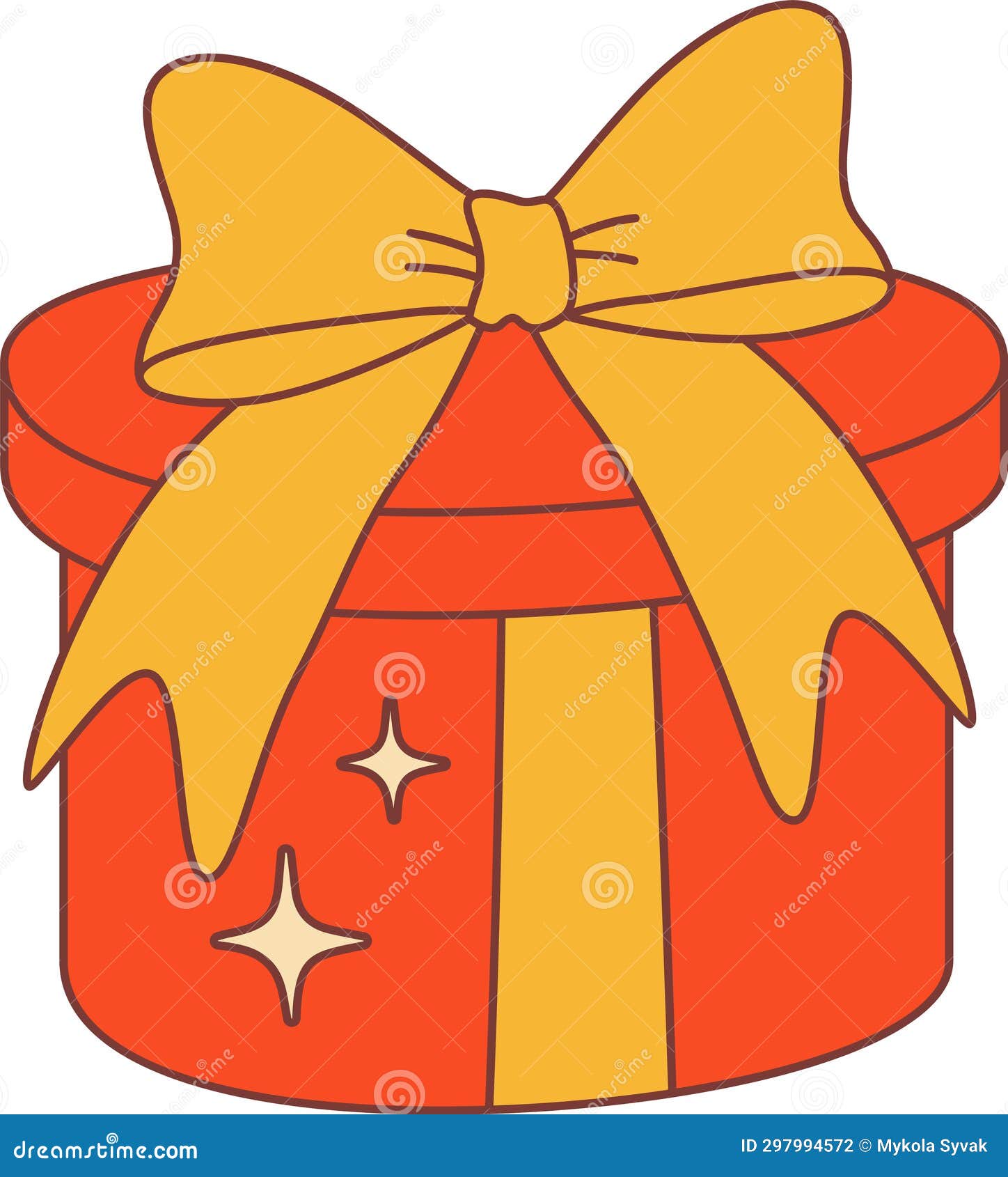 Round Gift Box stock illustration. Illustration of vector - 297994572