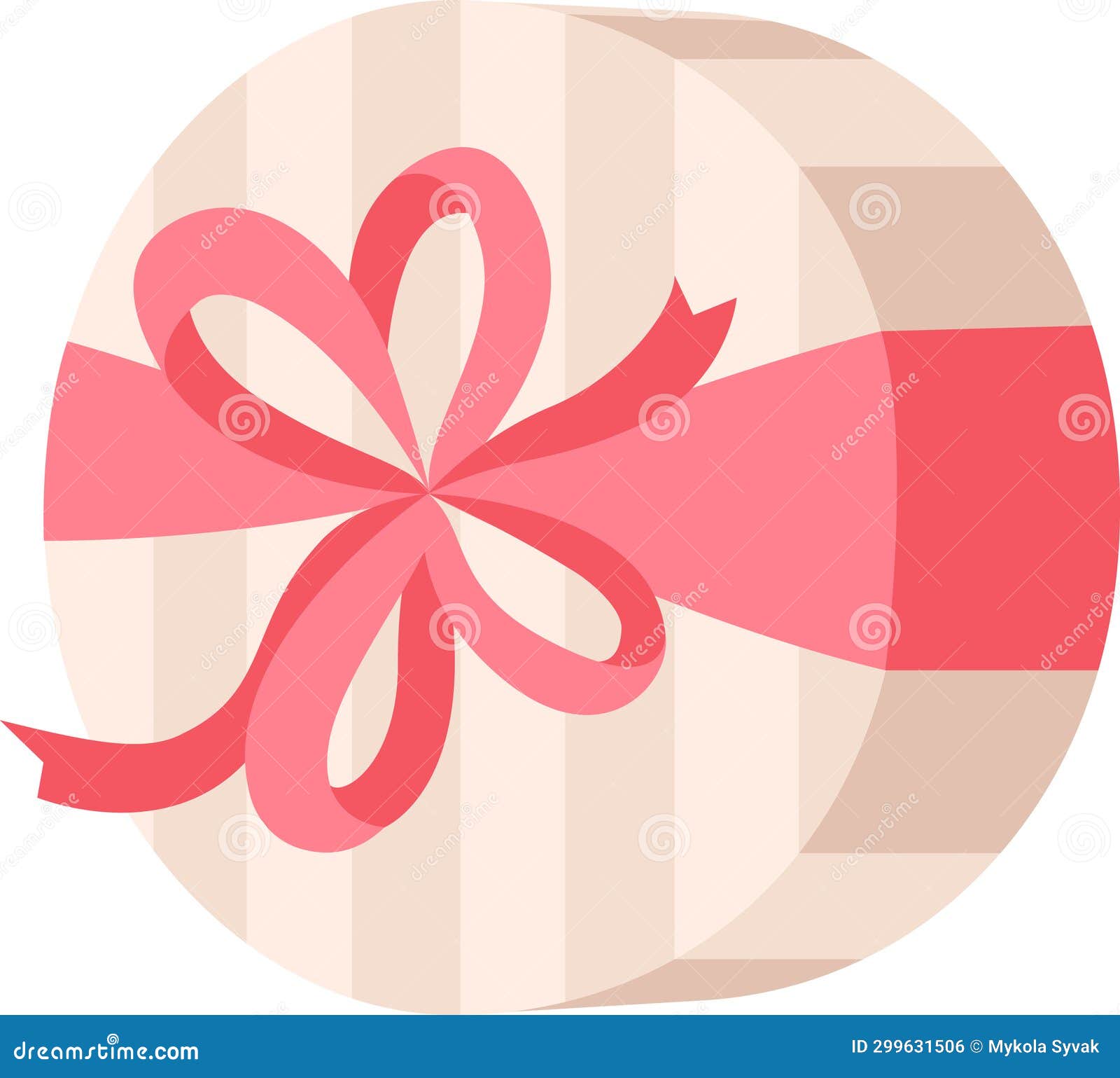 Round Gift Box stock illustration. Illustration of object - 299631506