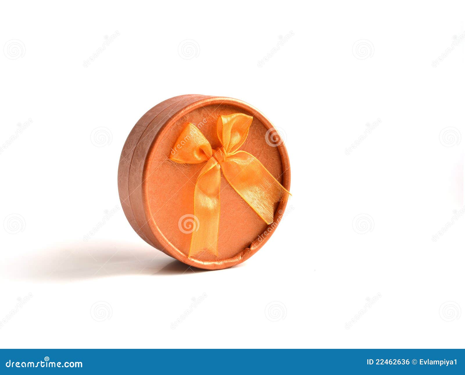 Round Gift Box on a White Background Stock Photo - Image of christmas ...