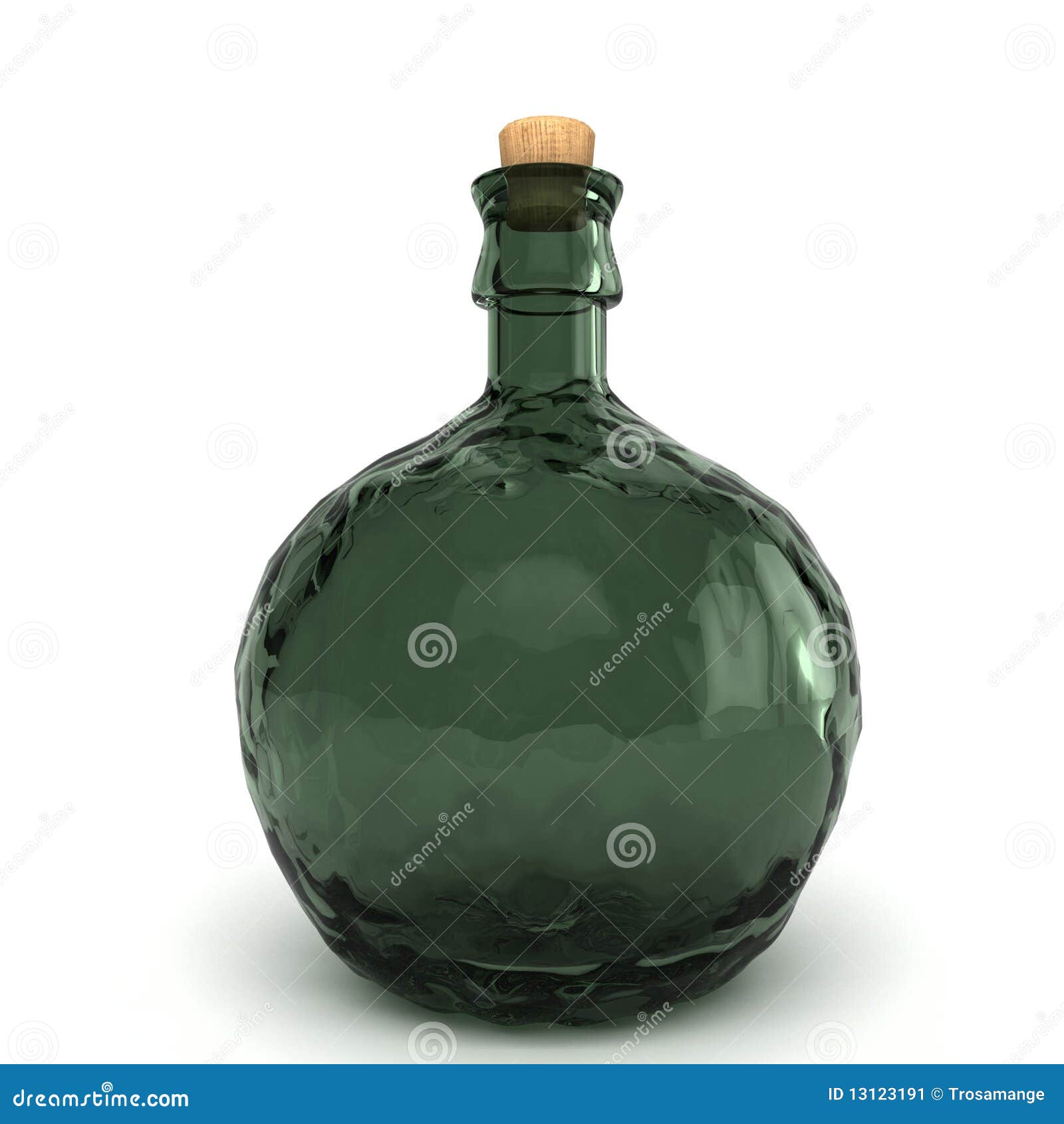 Round Glass Bottle Stock Image - Image: 13123191