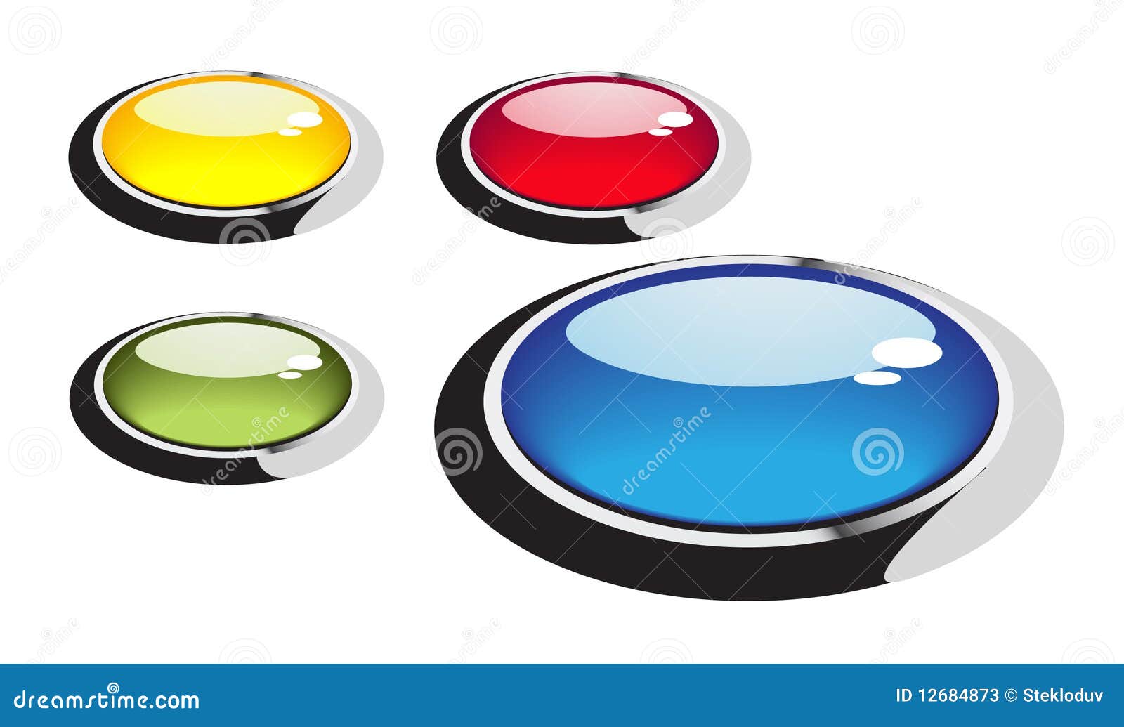 Round glass button stock vector. Illustration of bright - 12684873