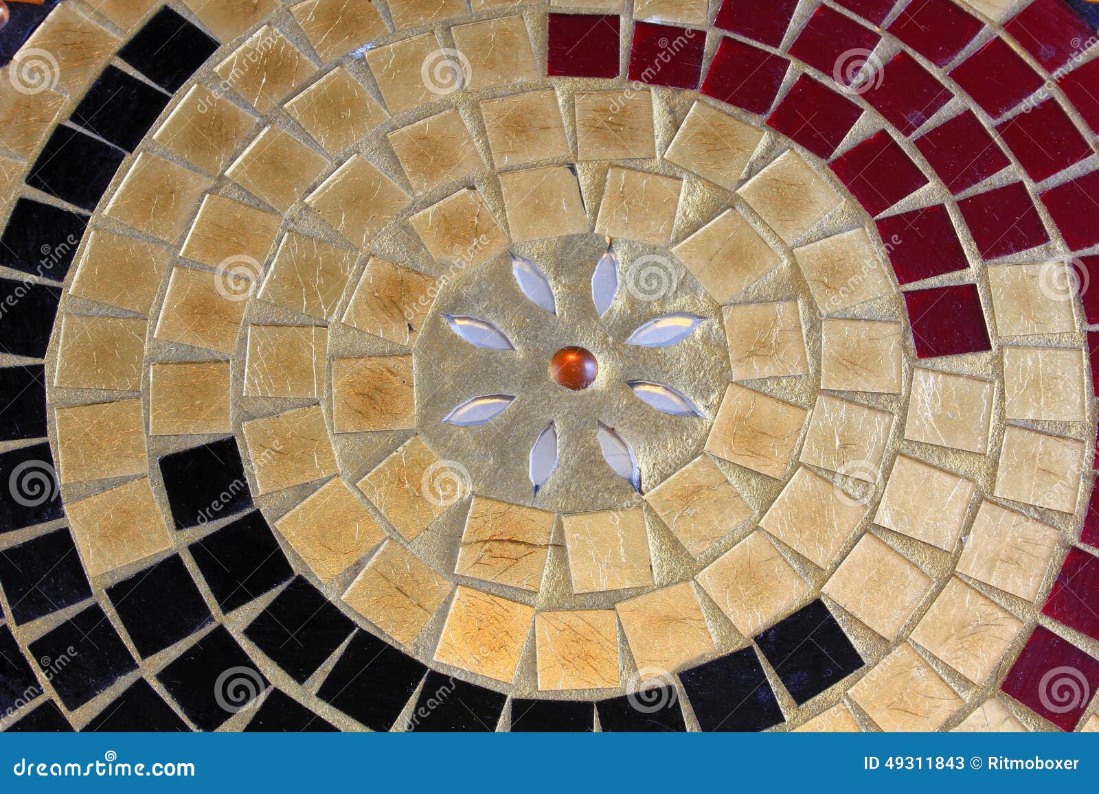 Round Glass Mosaics Pattern Stock Image - Image of broken, covered ...