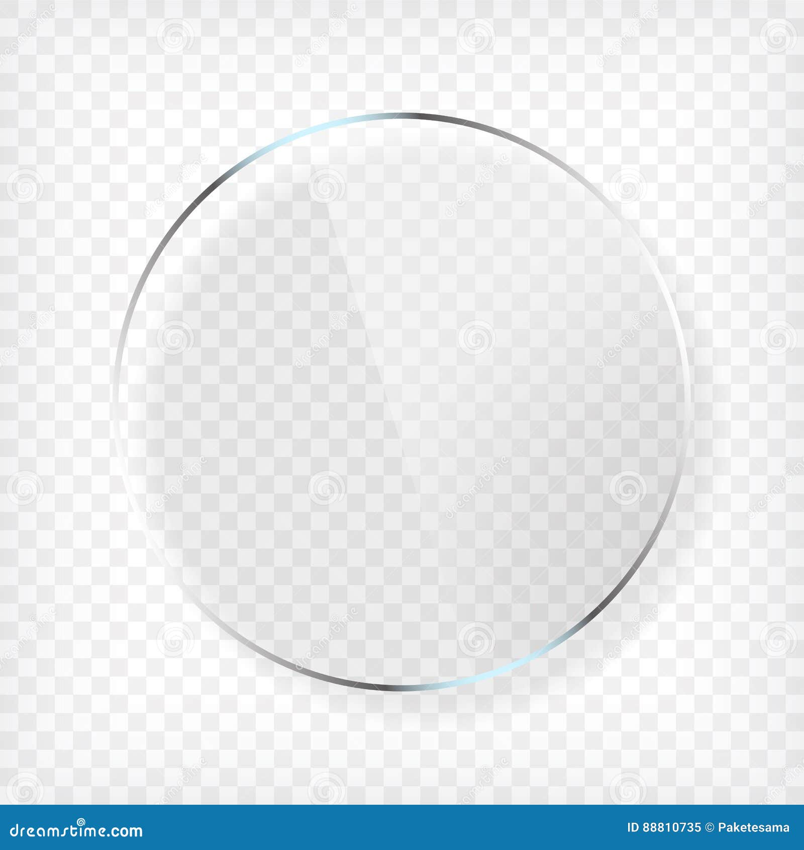 Round Glass Plate with Shadow Stock Illustration - Illustration of ...