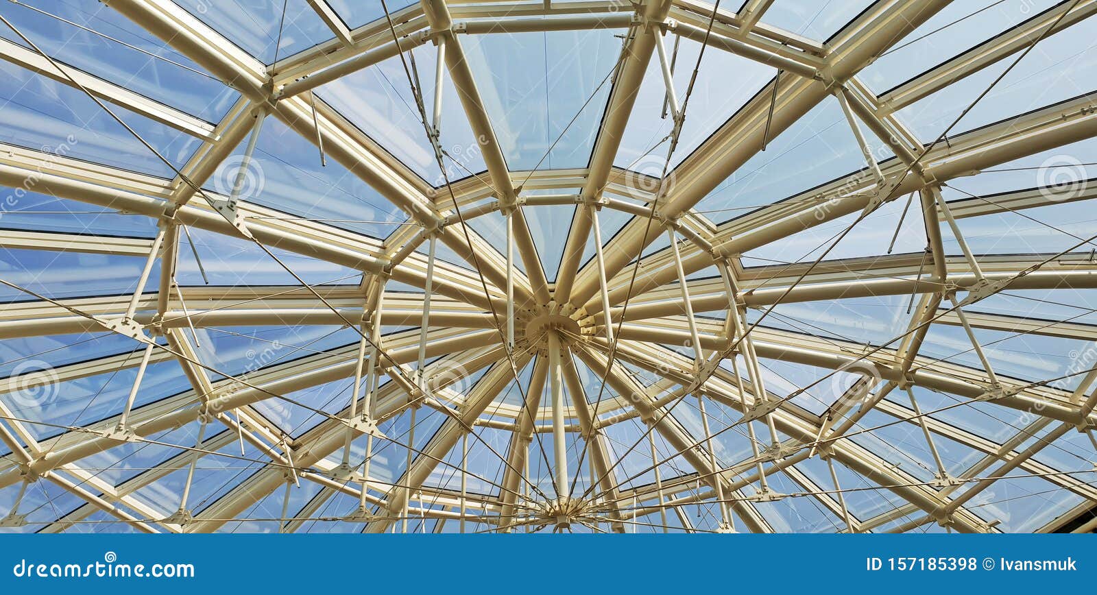 Round Glass roof stock photo. Image of design, light - 157185398