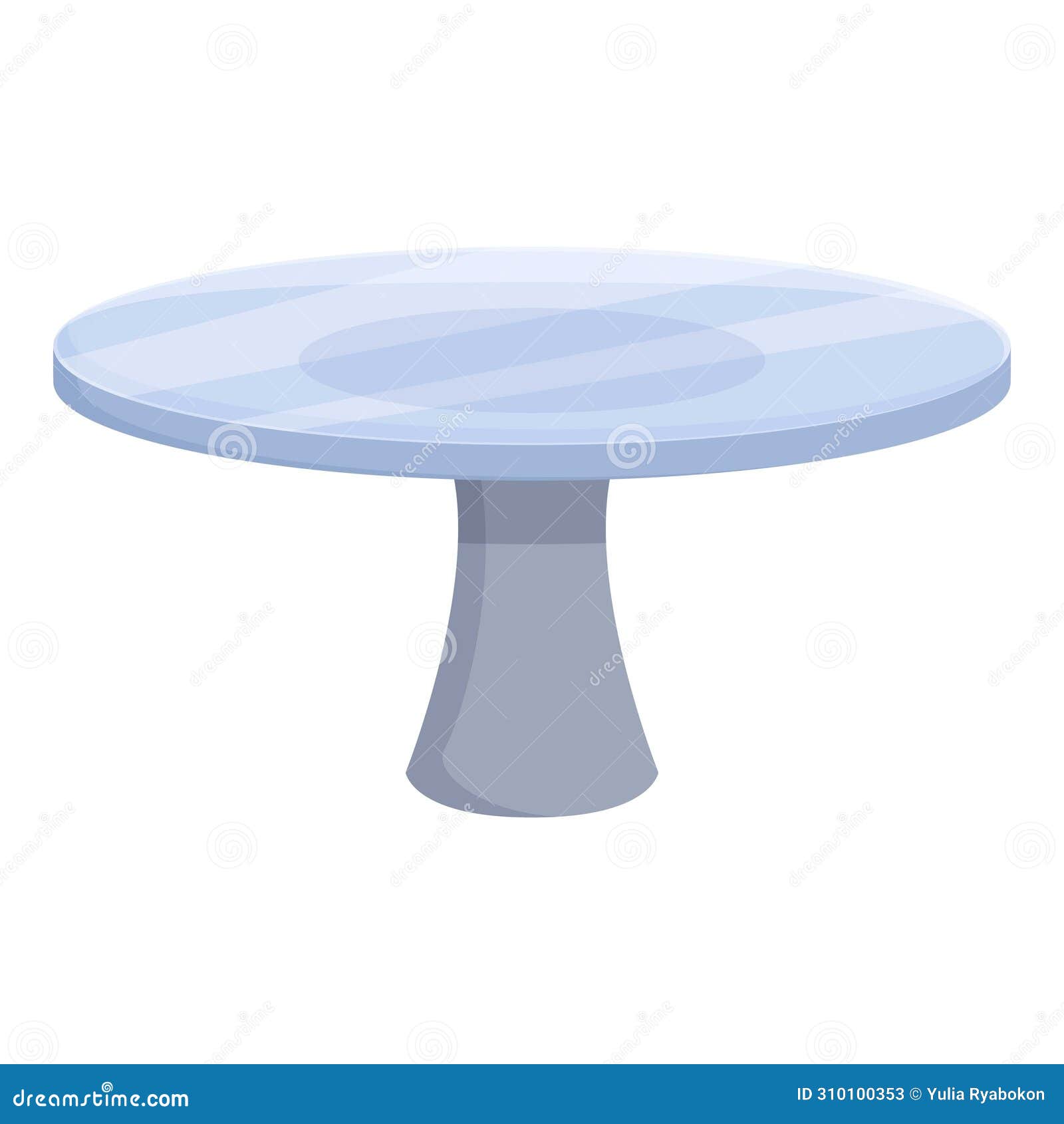 Round Glass Table Icon Cartoon Vector. Room Interior Design Stock ...