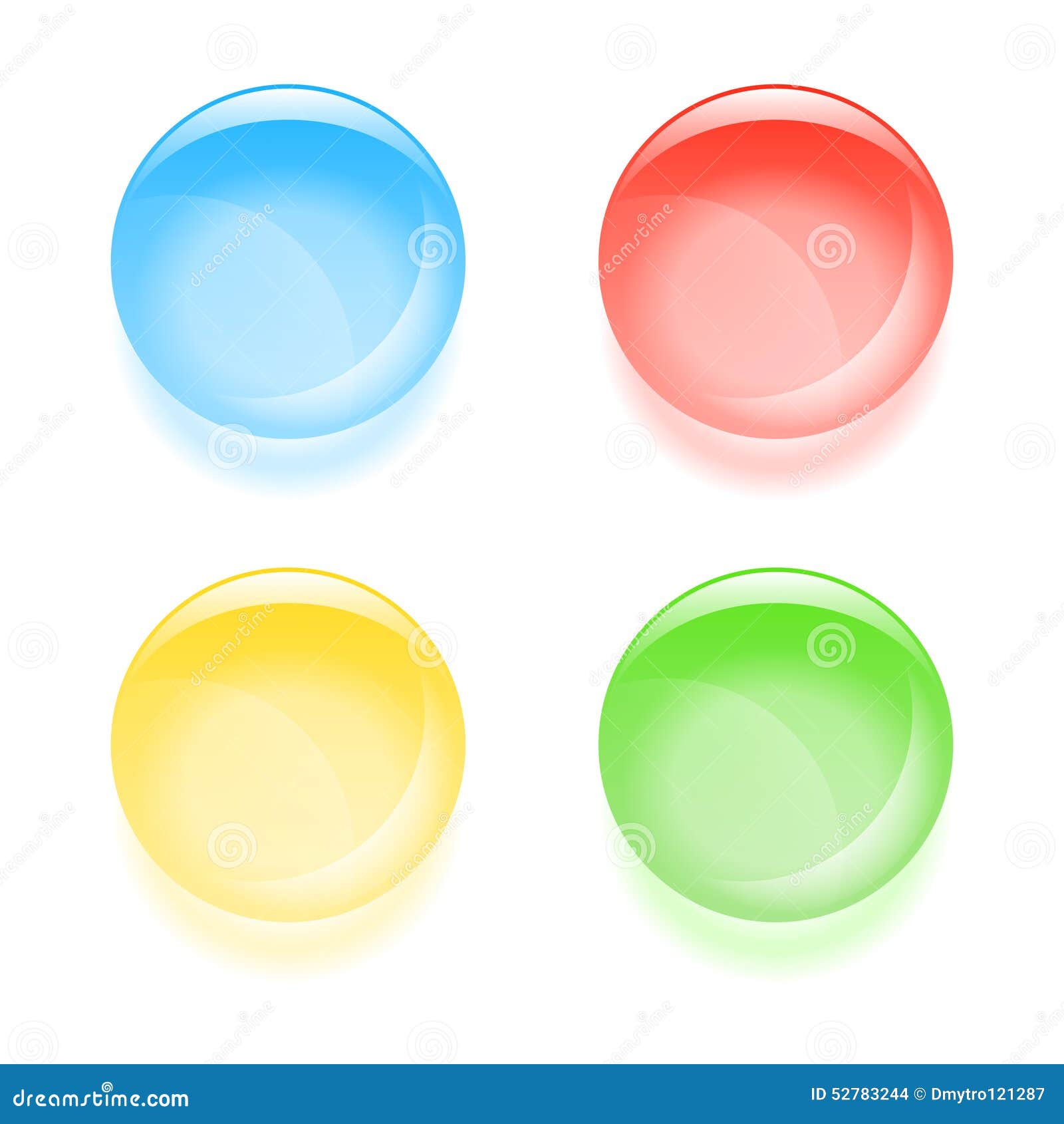 Round glassy buttons stock vector. Illustration of glassy - 52783244