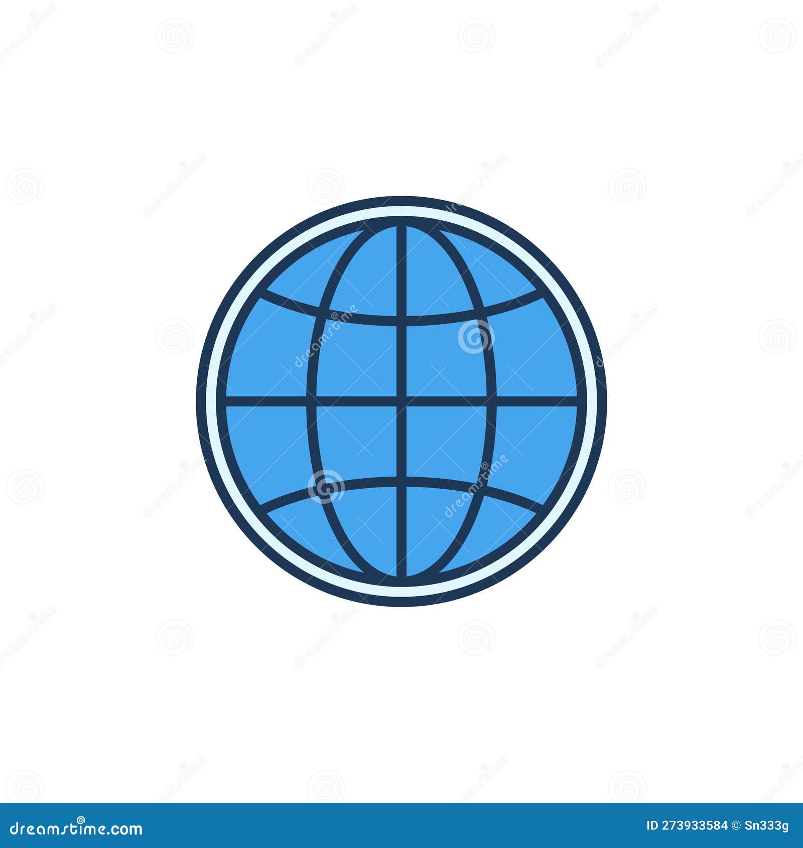 Round Globe Vector Concept Colored Icon or Sign Stock Illustration ...