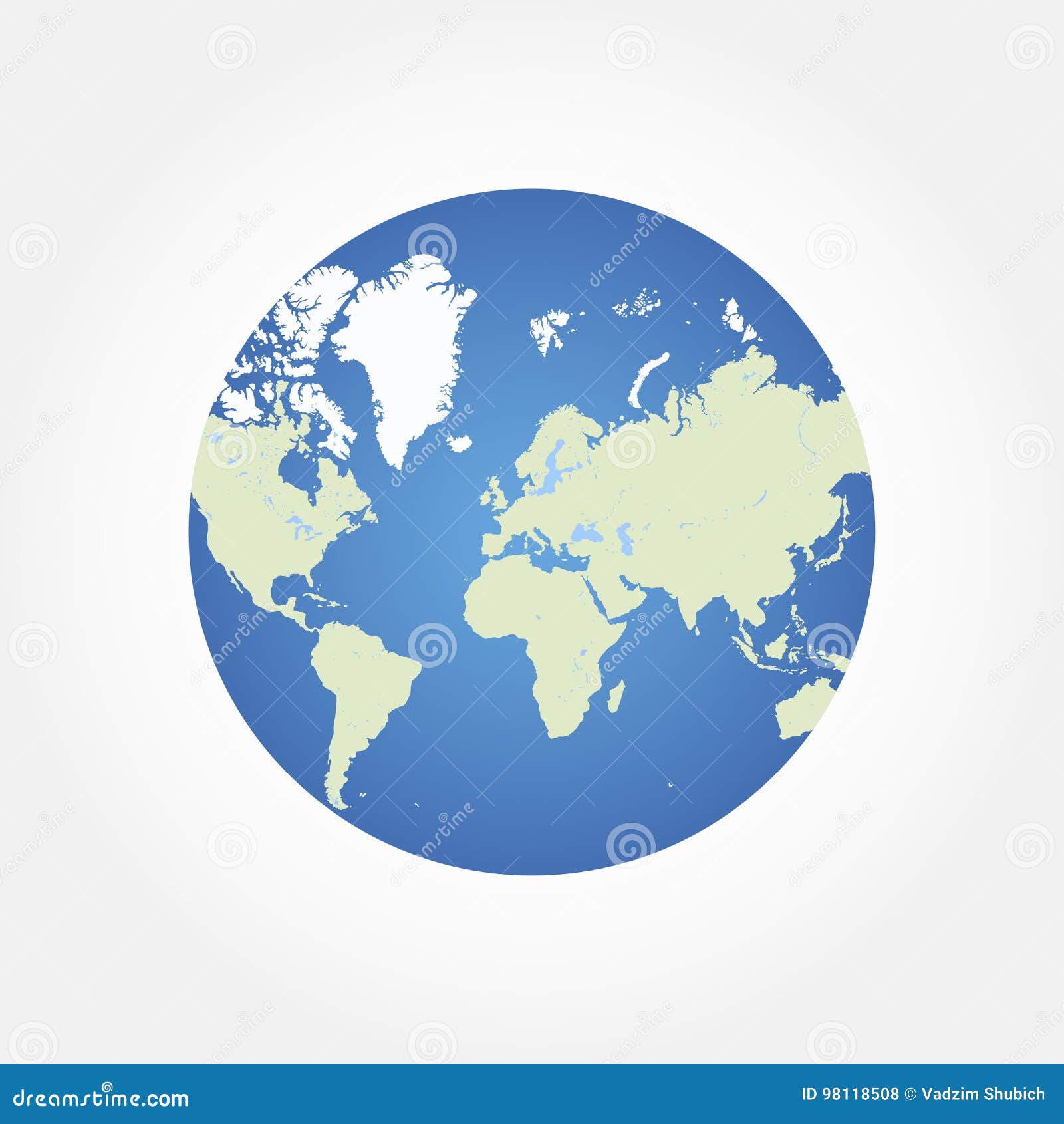 Round Globe World Map. Flat Illustration EPS 10 Stock Illustration ...