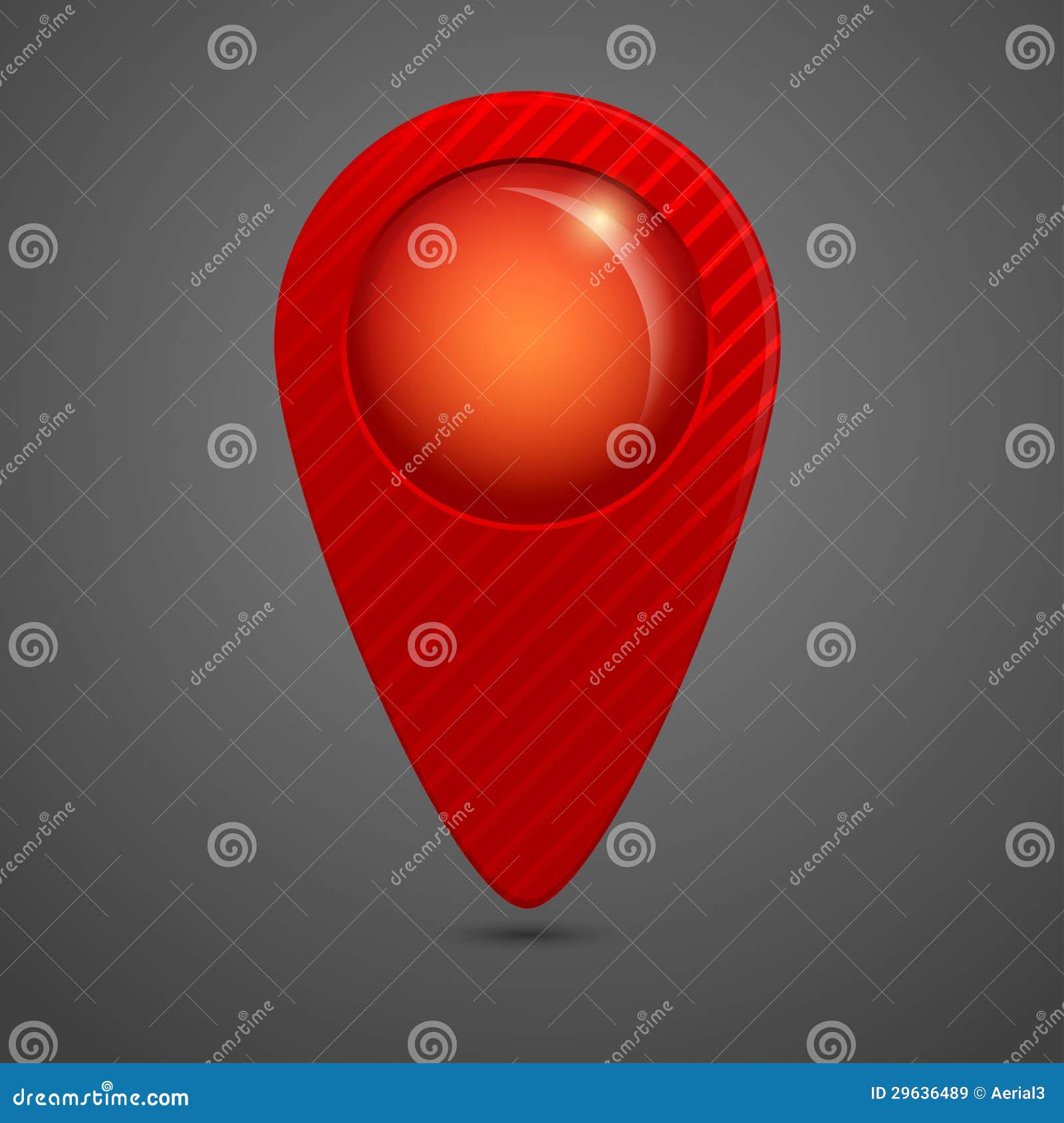 Round glossy map pointer stock vector. Illustration of element - 29636489