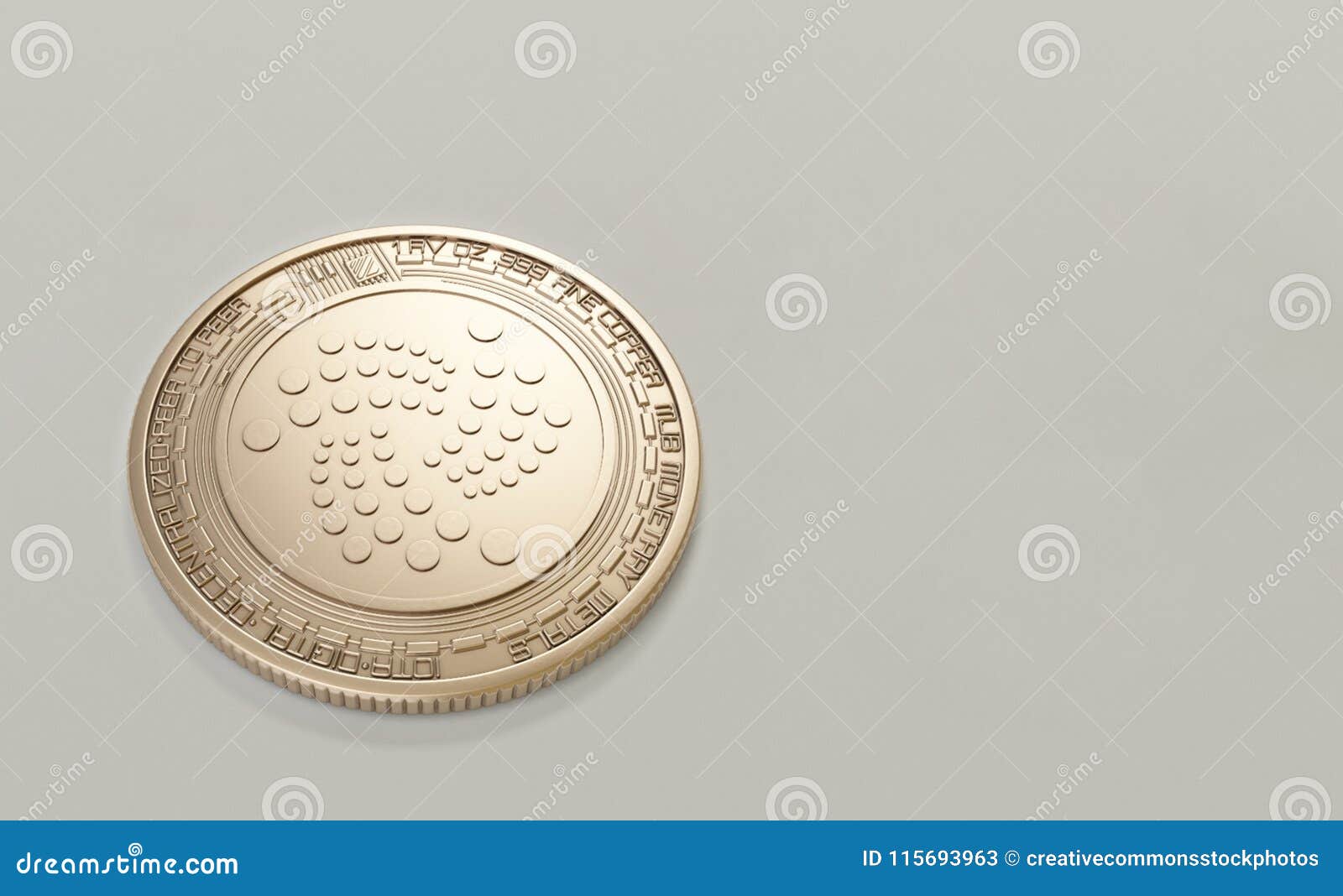 Round Gold-colored Coin Picture. Image: 115693963