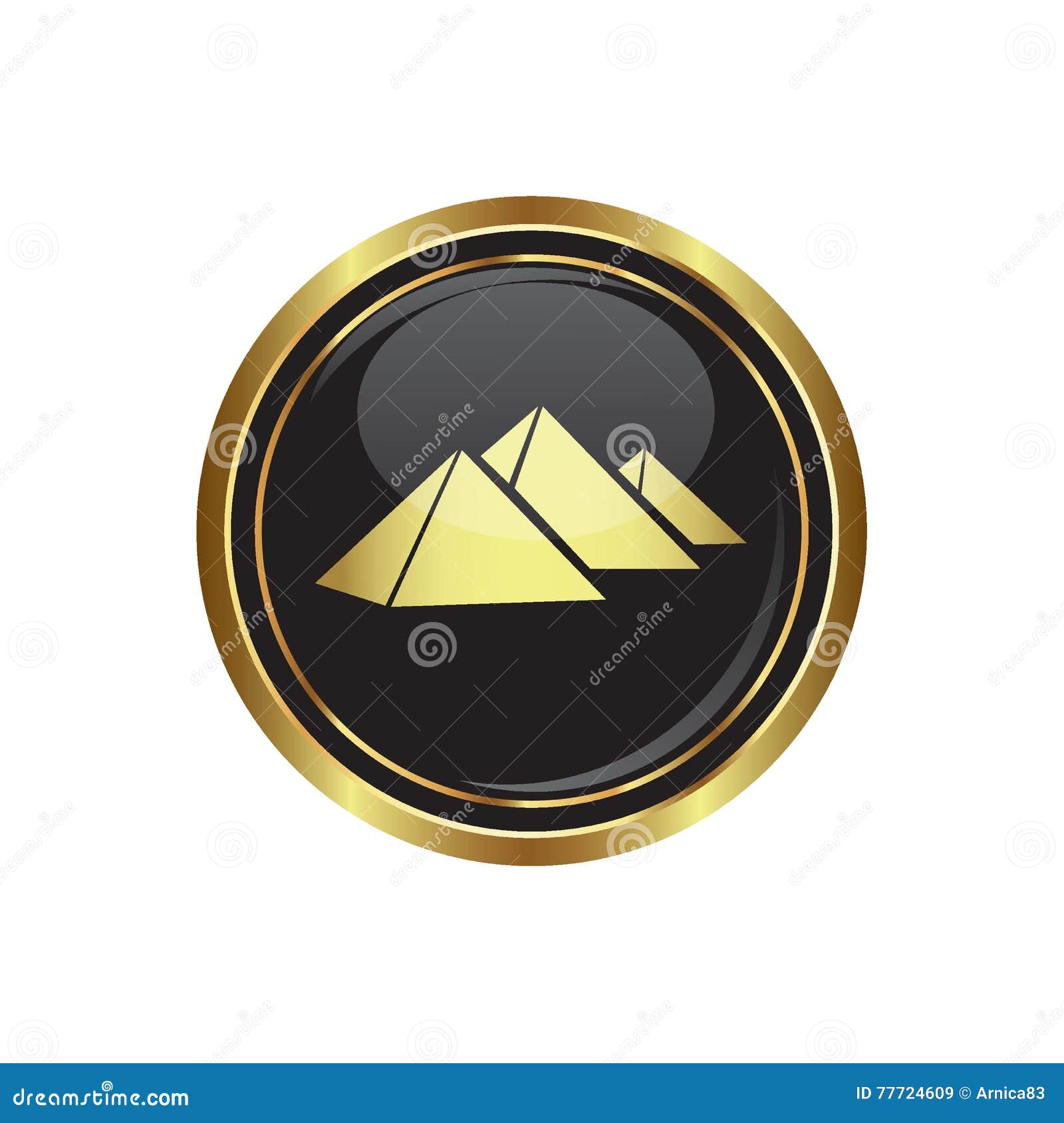 Two Pyramids Icon Vector Sign And Symbol Isolated On White Background ...