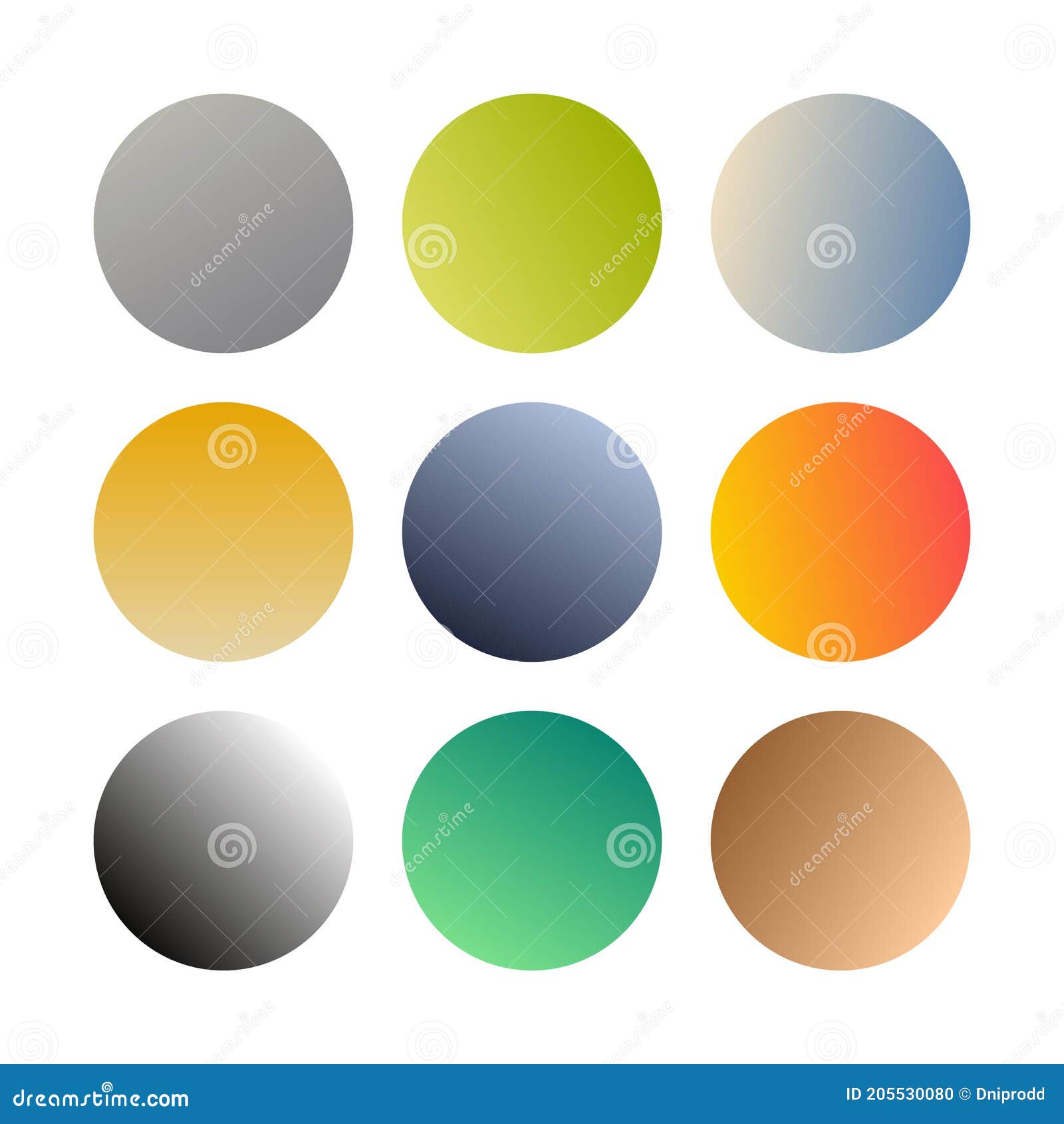 Round gradients spheres stock vector. Illustration of vector - 205530080