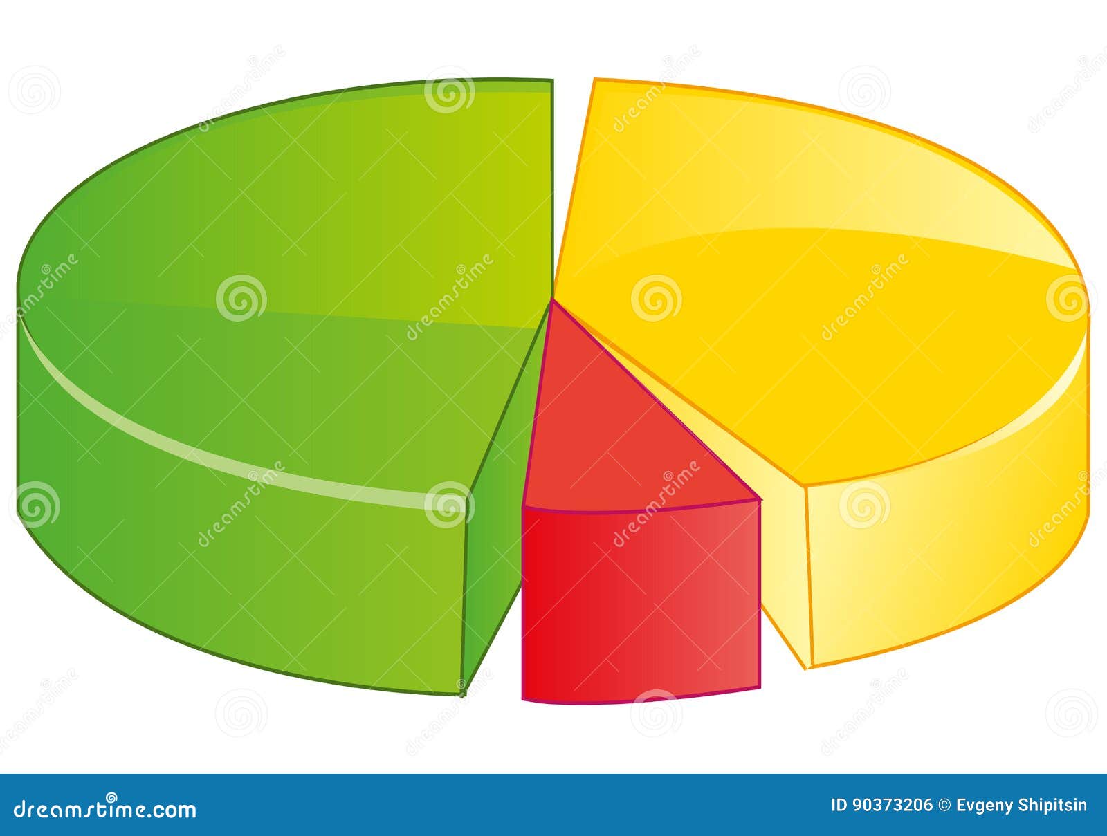 Round graph with shares stock vector. Illustration of vector - 90373206