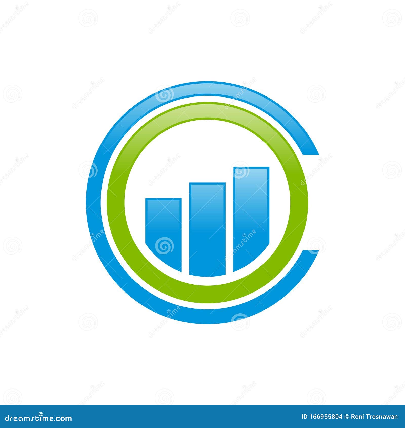 Round Graphic Chart Bars Graphic Icon Stock Vector - Illustration of ...