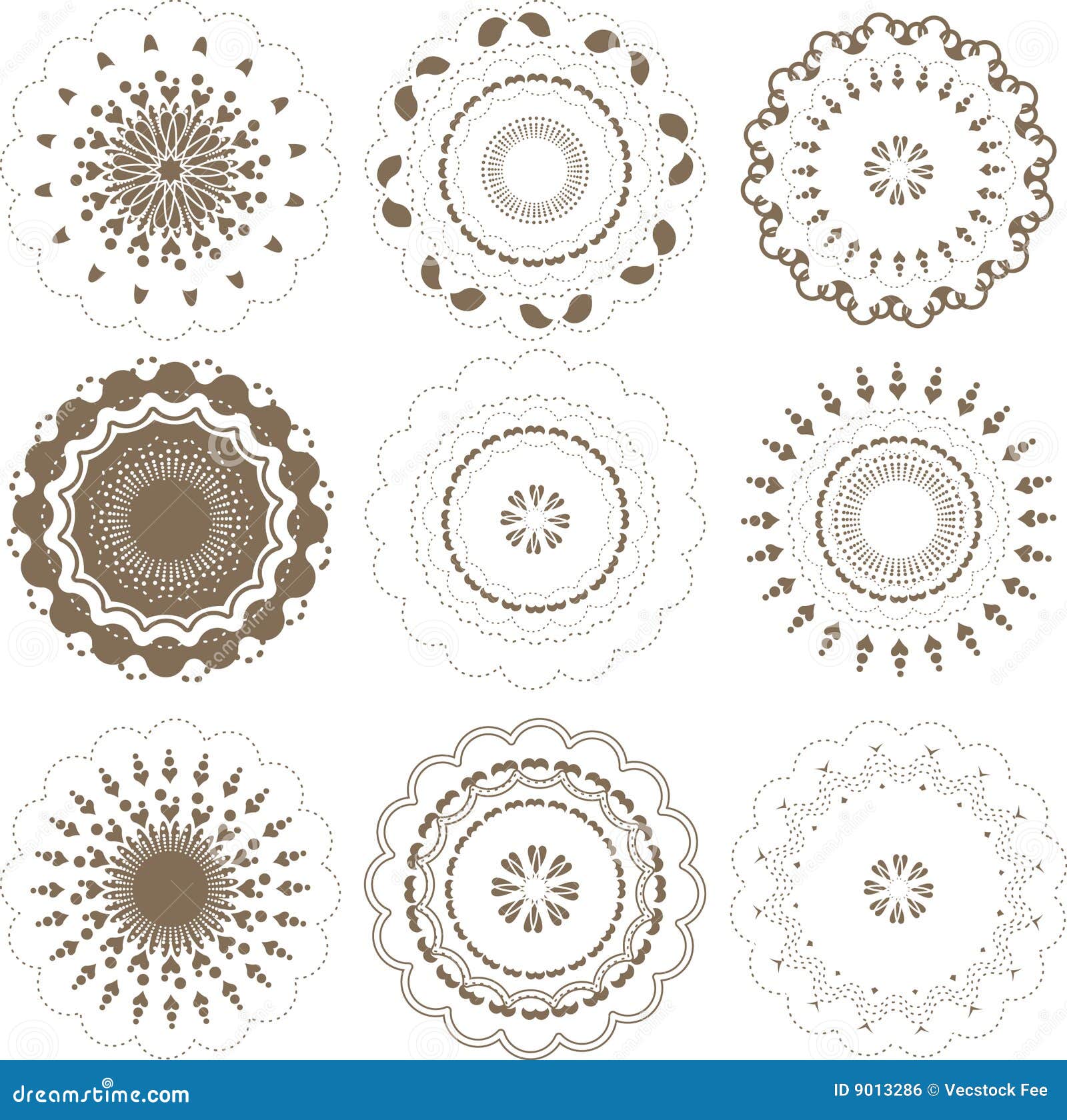 Round graphic elements set stock vector. Illustration of elements - 9013286