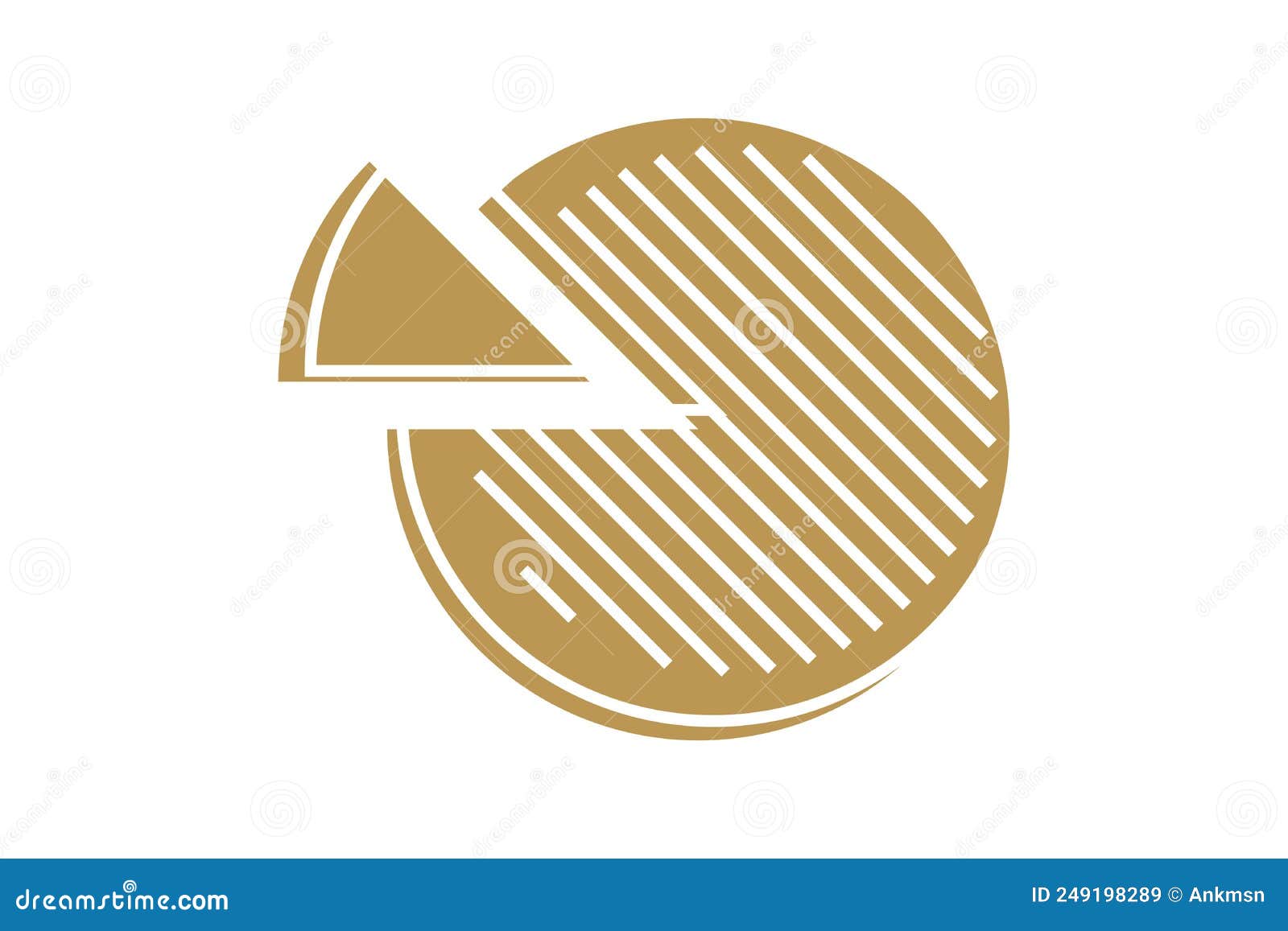 Round Graphic Fraction Circle Shape Vector Element. Geometric Diagram ...