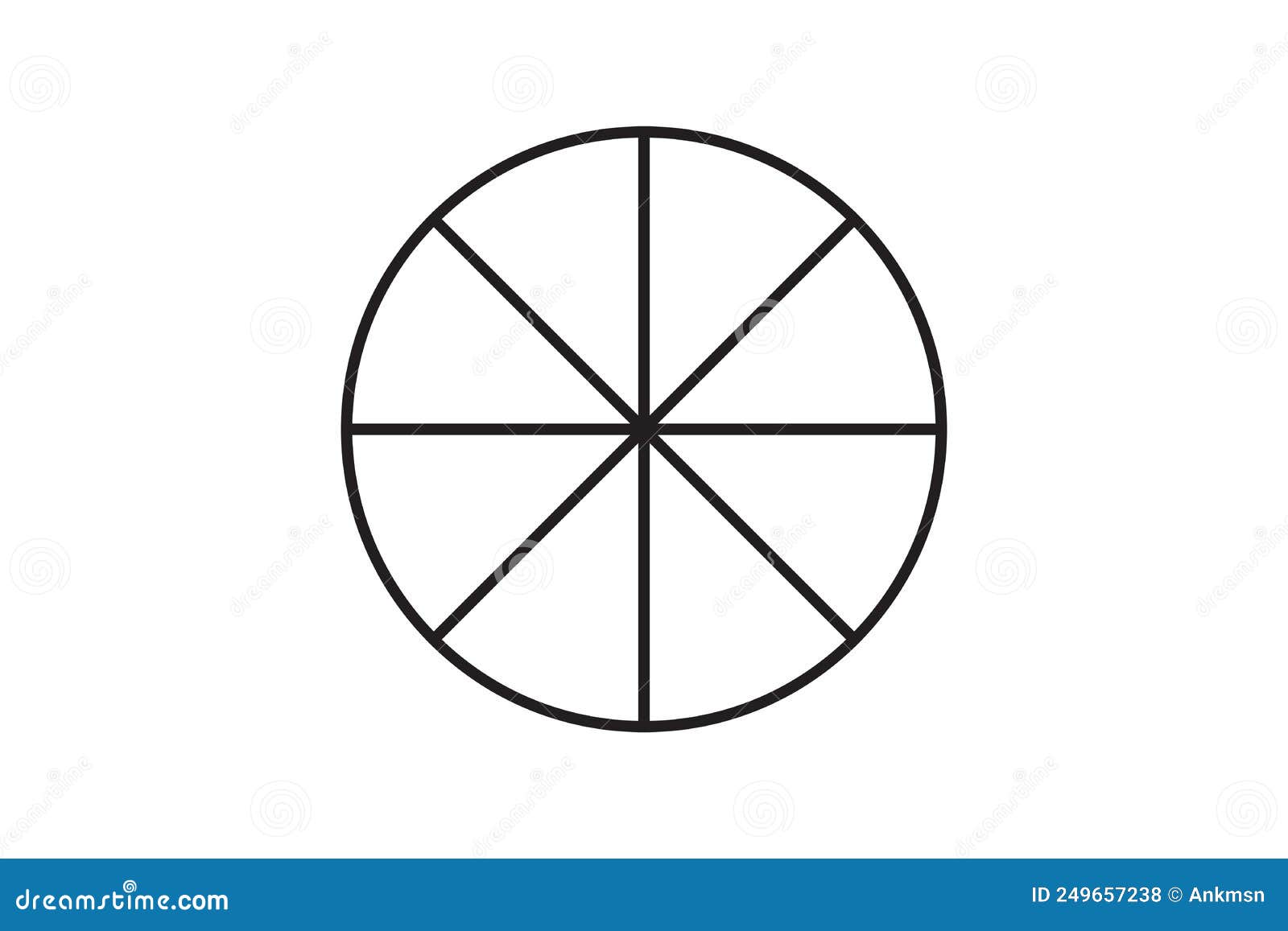 Round Graphic Fraction Circle Shape Vector Element. Geometric Diagram ...