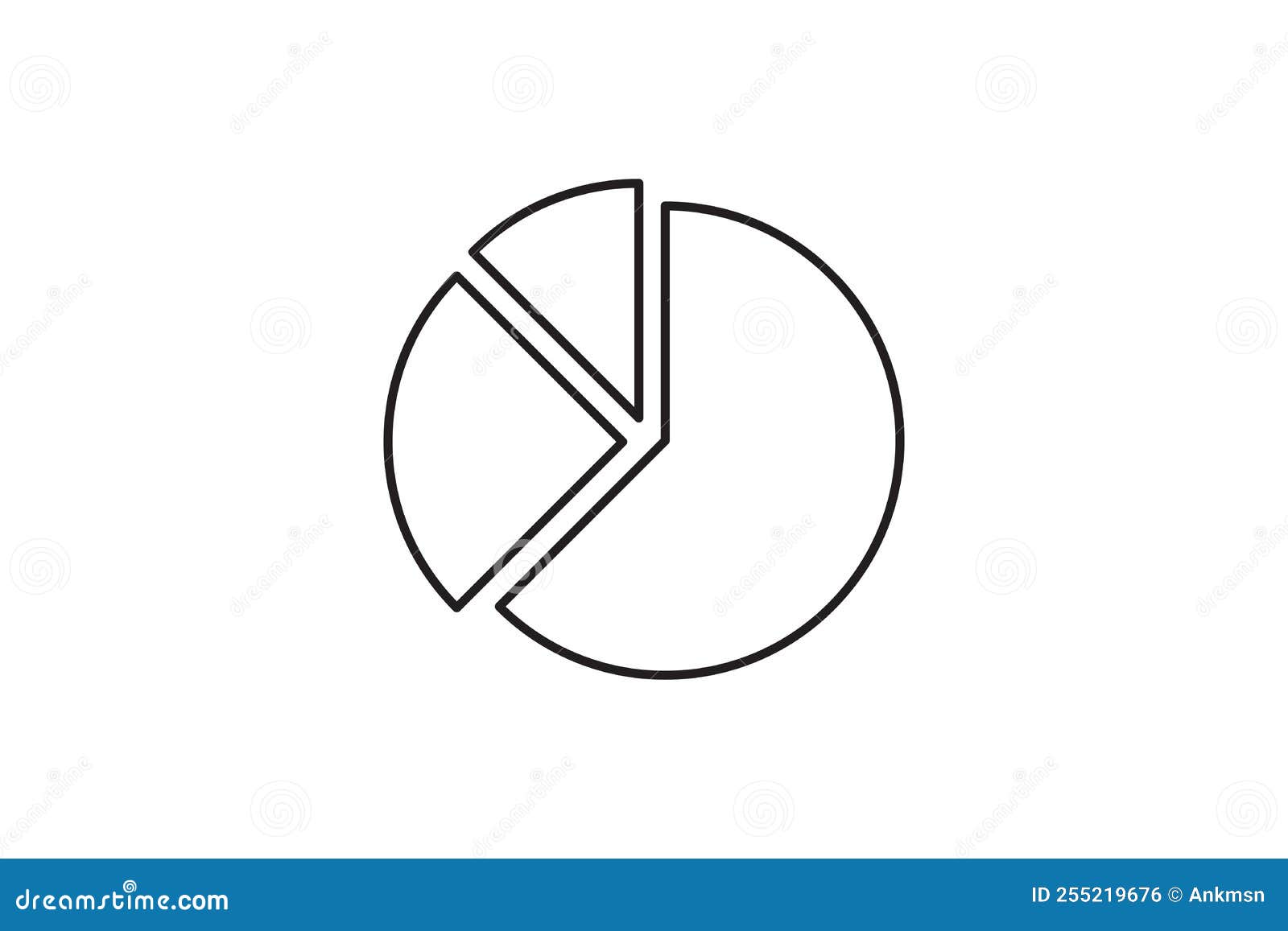 Round Graphic Fraction Circle Shape Vector Element. Geometric Diagram ...