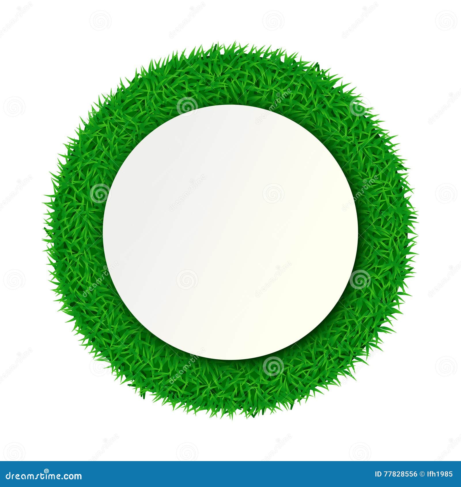 Round grass paper stock vector. Illustration of natural - 77828556