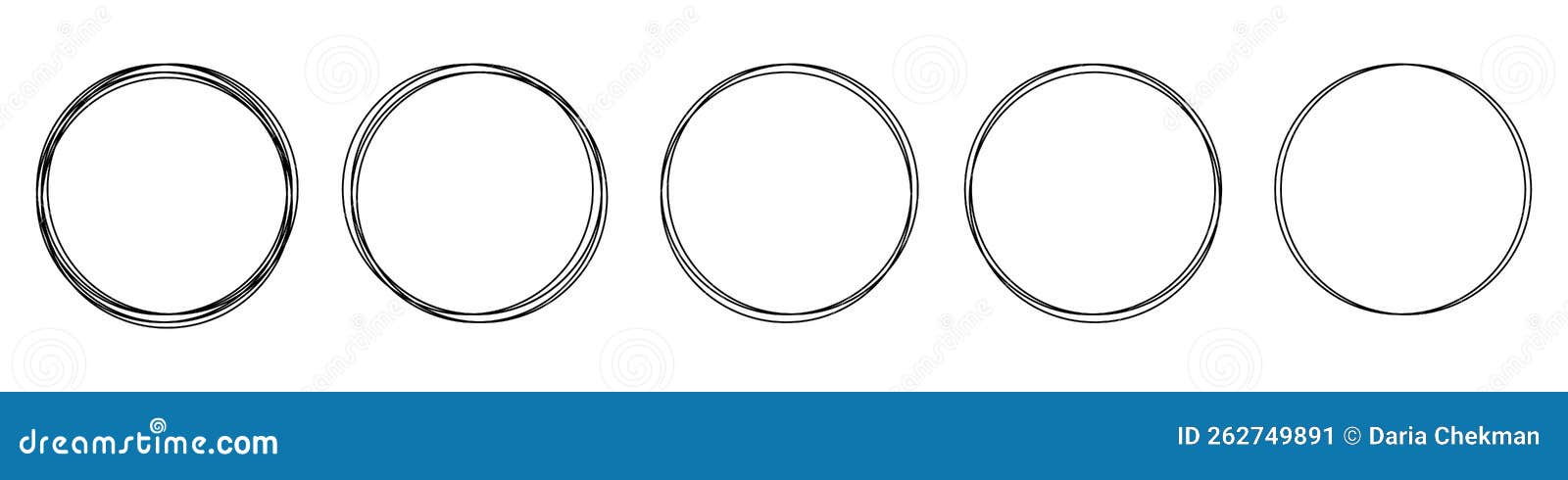 Round Gray Frames. Set of Silver Round Frames on a White Background ...