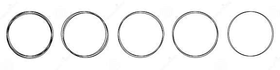 Round Gray Frames. Set of Silver Round Frames on a White Background ...