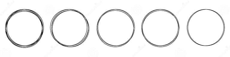 Round Gray Frames. Set of Silver Round Frames on a White Background ...