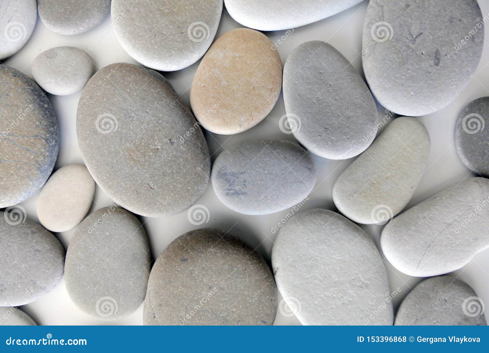 Round Gray Stones Isolated on a White Background Stock Photo - Image of ...