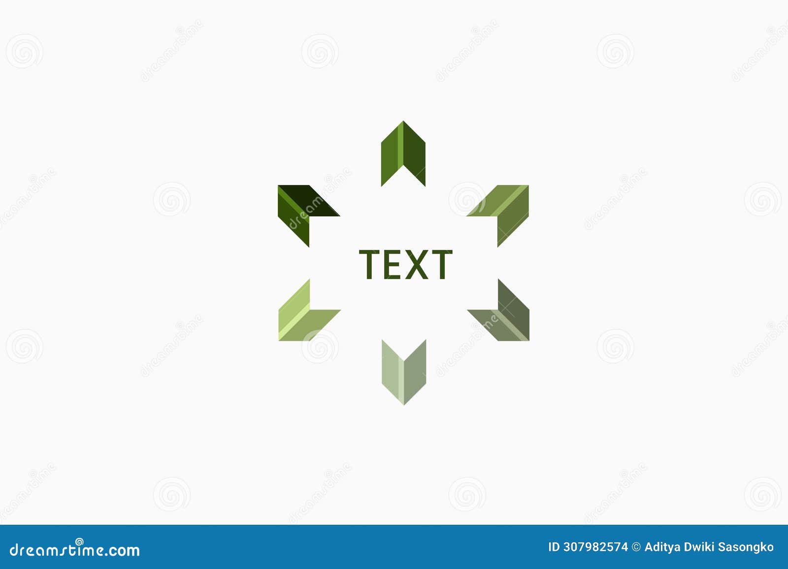 Round Green Arrow Direction Vector for Presentation Stock Vector ...