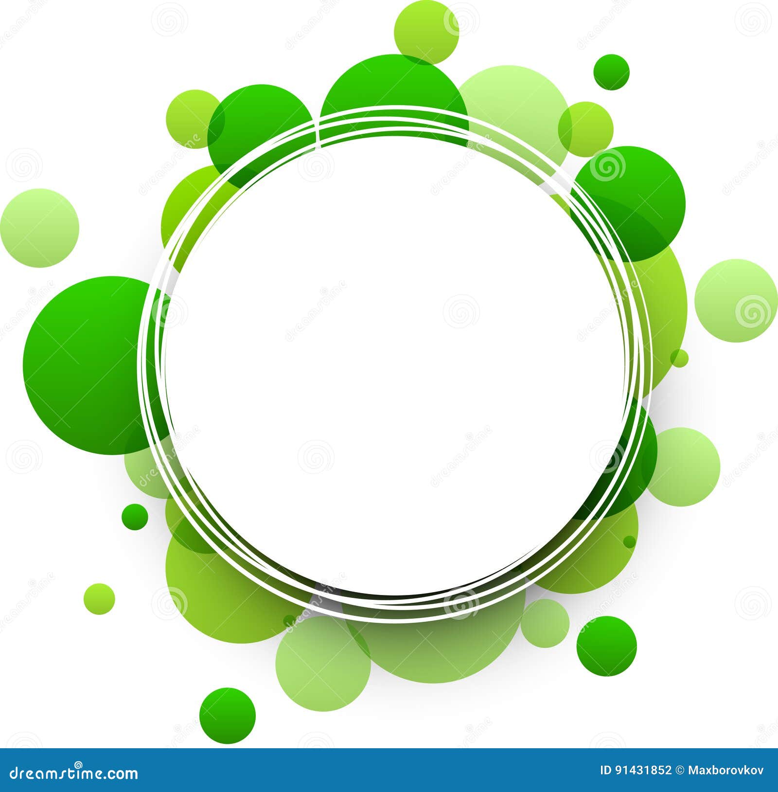 Round green background. stock vector. Illustration of happy - 91431852