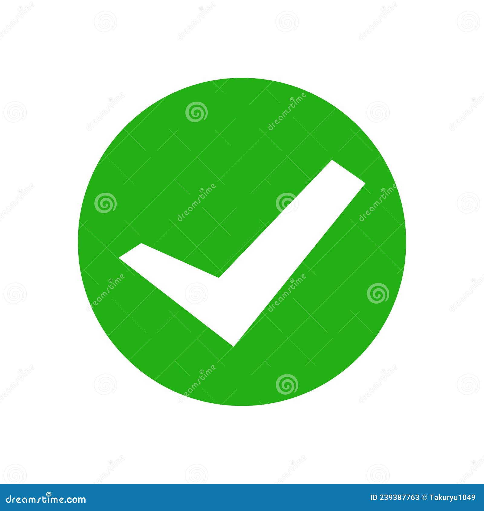 Round Green Check Mark Icon. Vector. Stock Vector - Illustration of ...