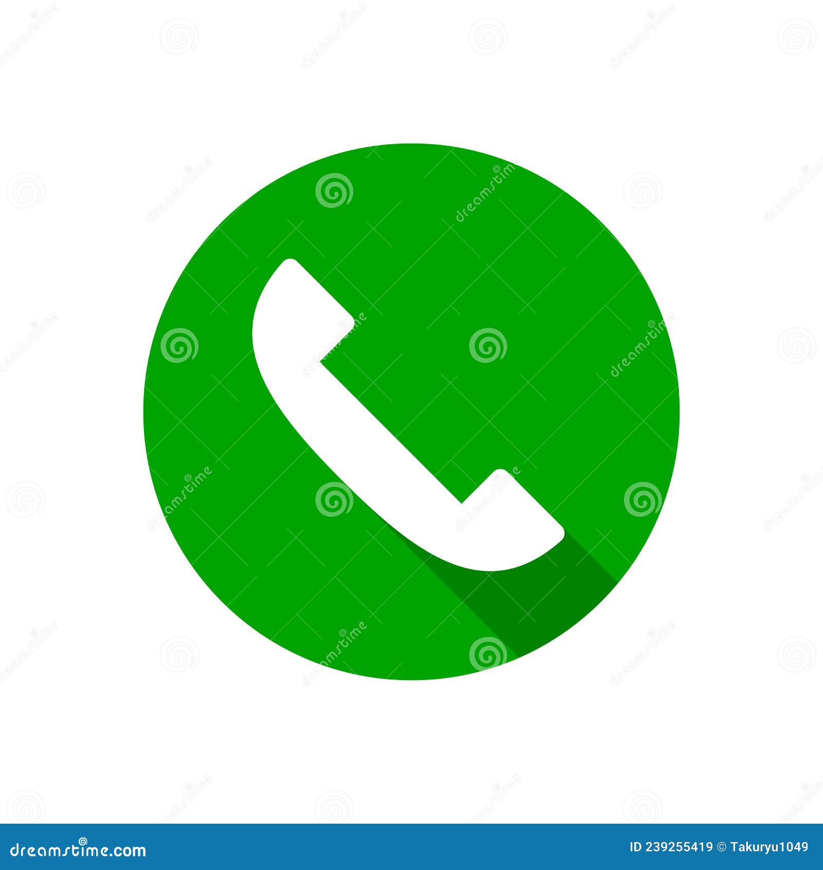 Modern Round Phone Icon. Vector. Stock Vector - Illustration of contact ...