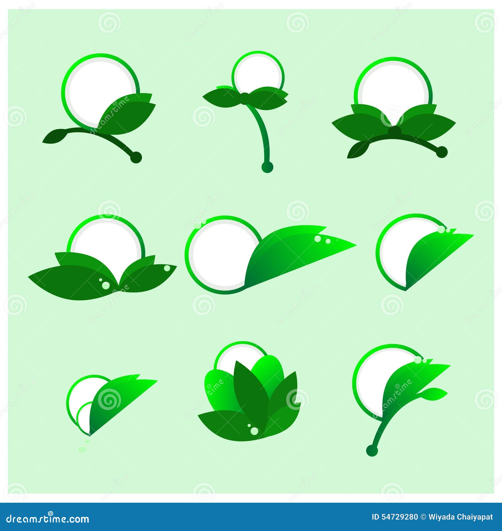 Round green icons vector stock vector. Illustration of bubbles - 54729280
