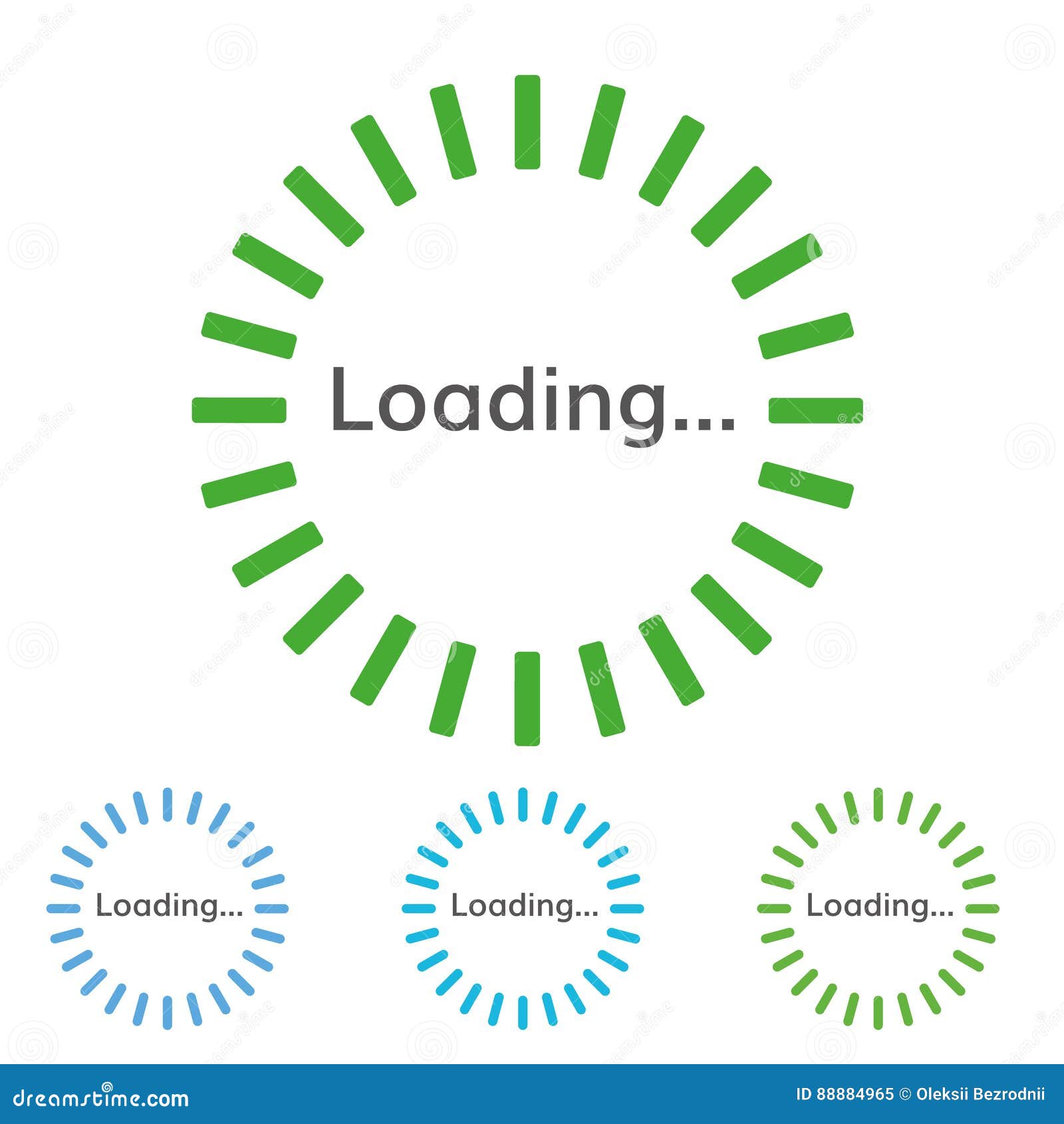 Round Green Sign of Loading. Vector Round Pre-loader Stock Vector ...