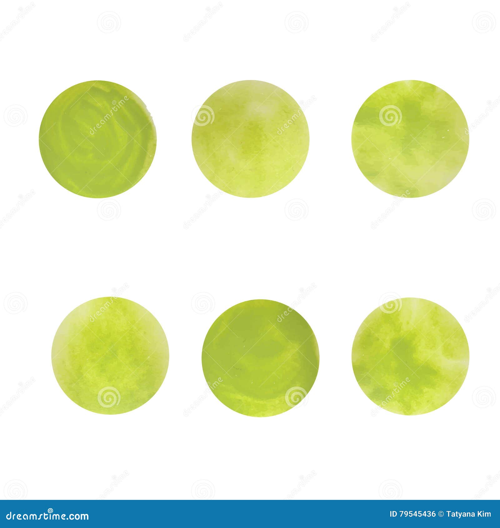Round Green Spots. the Texture of Acrylic. Blurred Ink . Stock Vector ...