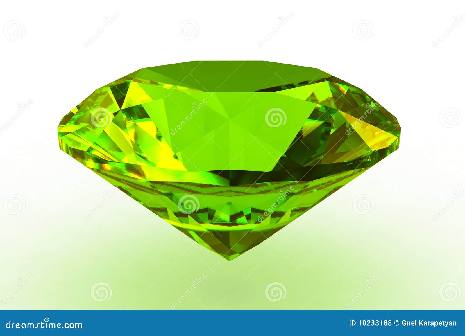 Round green topaz gemstone stock illustration. Illustration of luminous ...