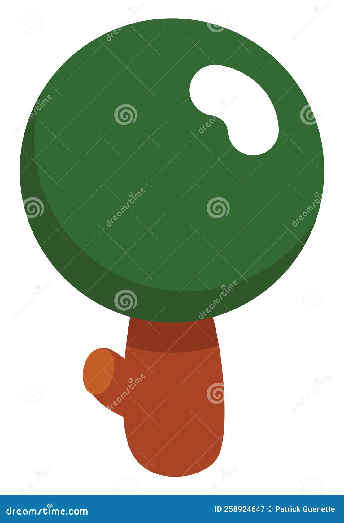 Round green tree, icon stock vector. Illustration of leaf - 258924647